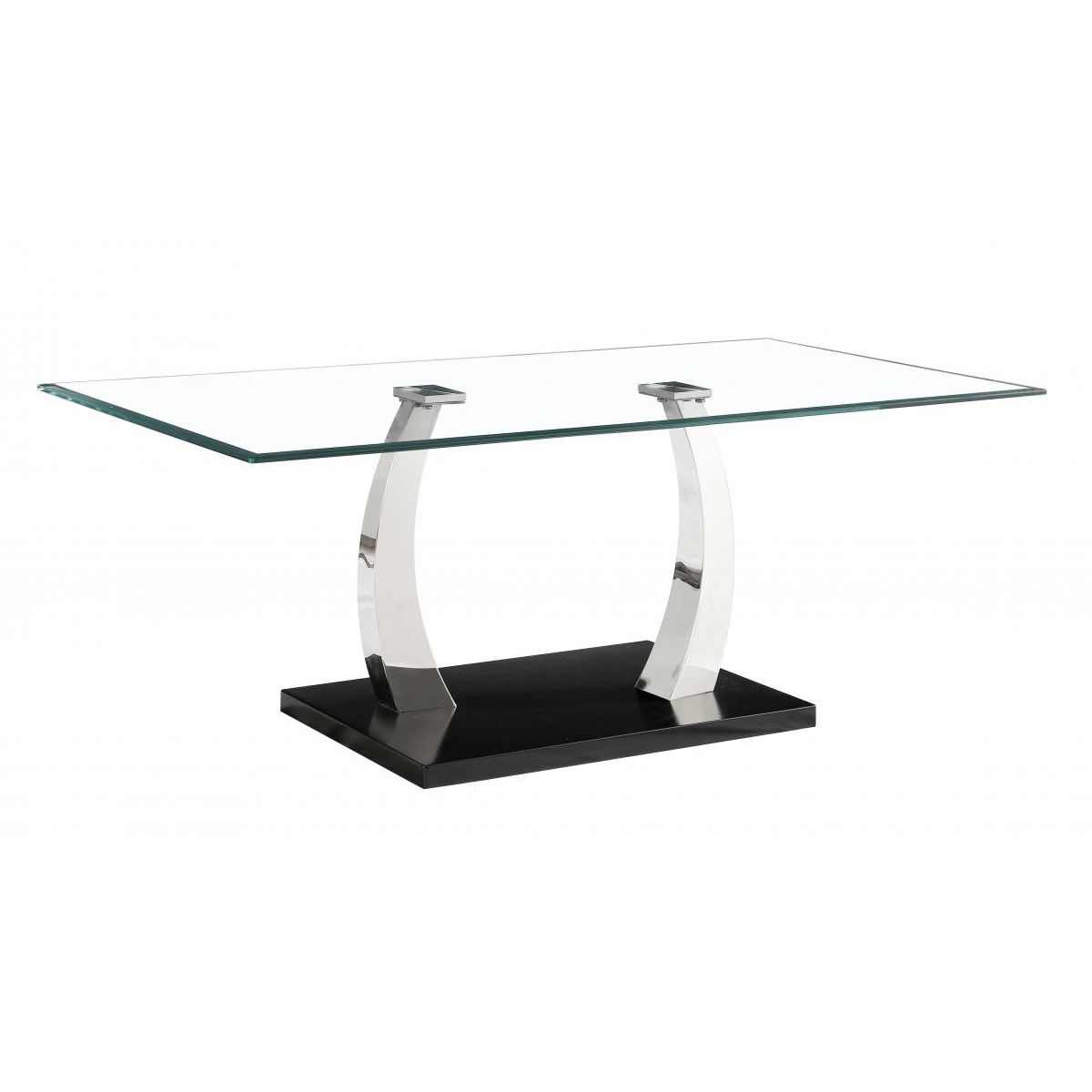 Phoenix Glass Coffee Table with Stainless Steel Base on Anglia Market ...