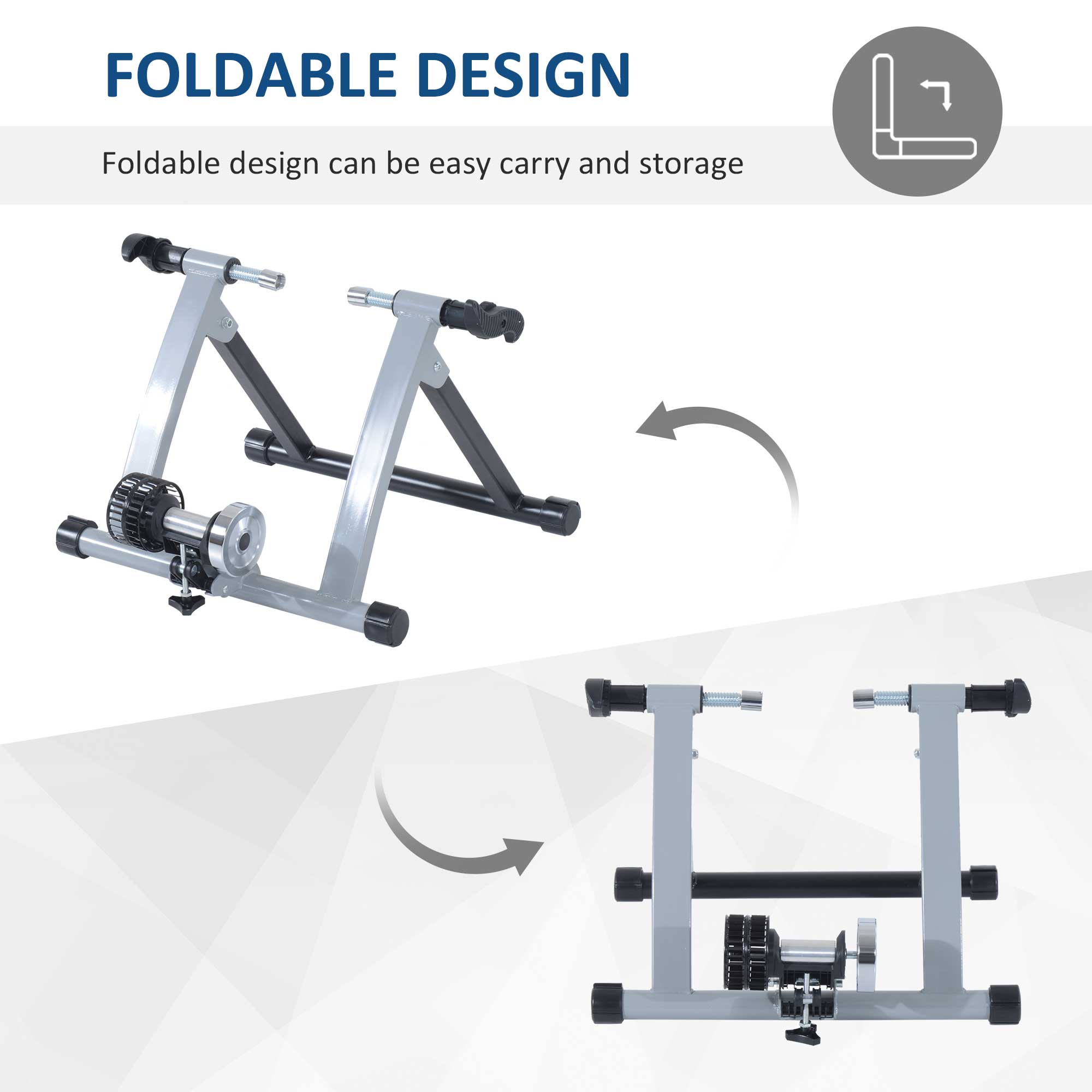 Indoor Bicycle Turbo Trainer, Cyclone System-Silver on Anglia Market