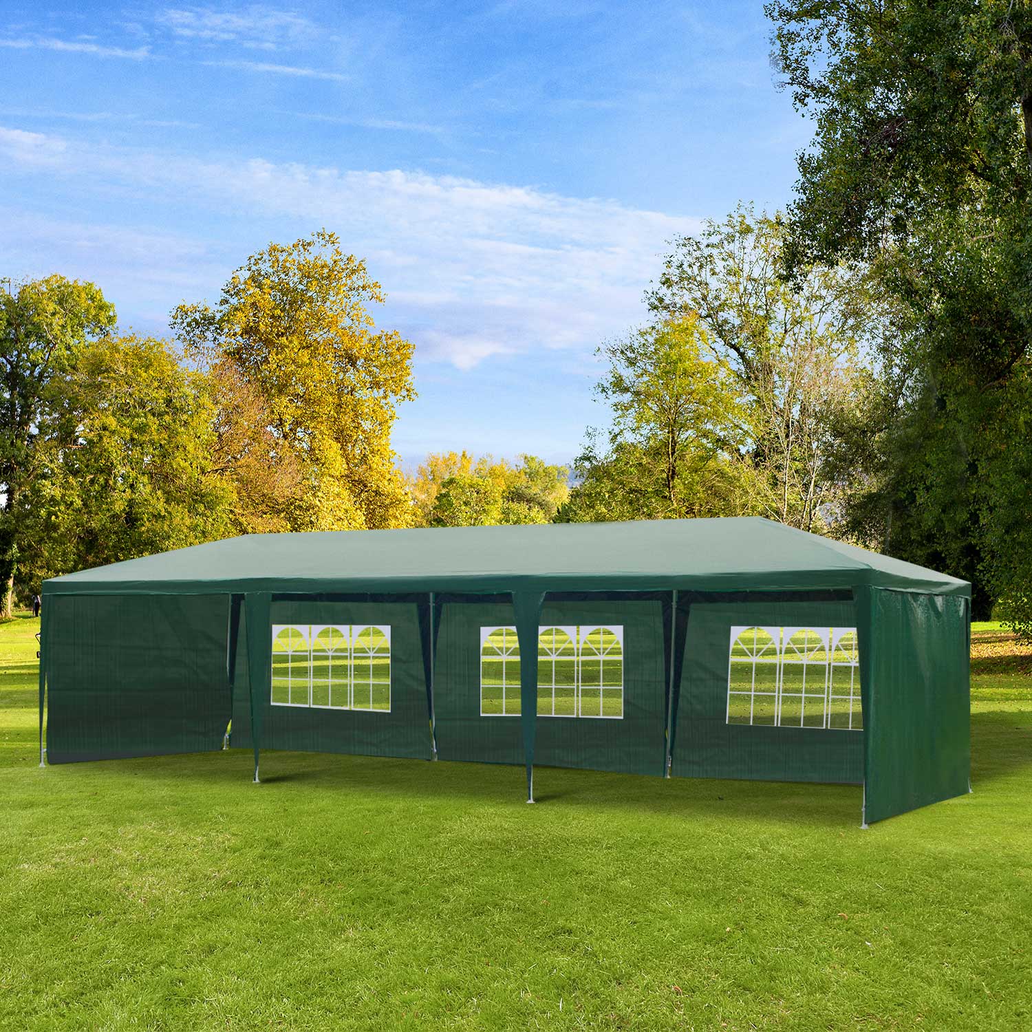 Outsunny 3m x 9m Waterproof Gazebo-Green on Anglia Market
