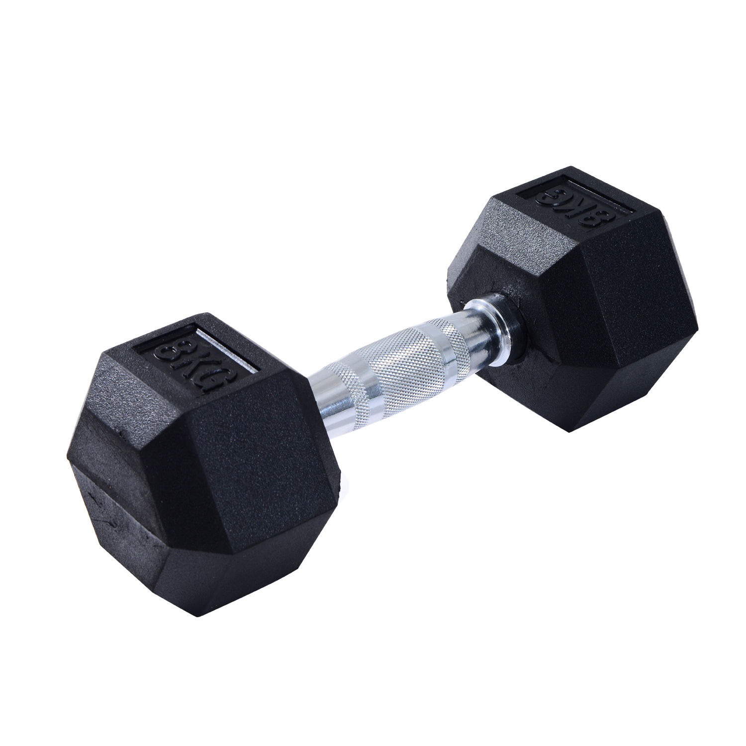 Rubber Hexagonal Dumbbell Set,2 pcs x 8 kg on Anglia Market