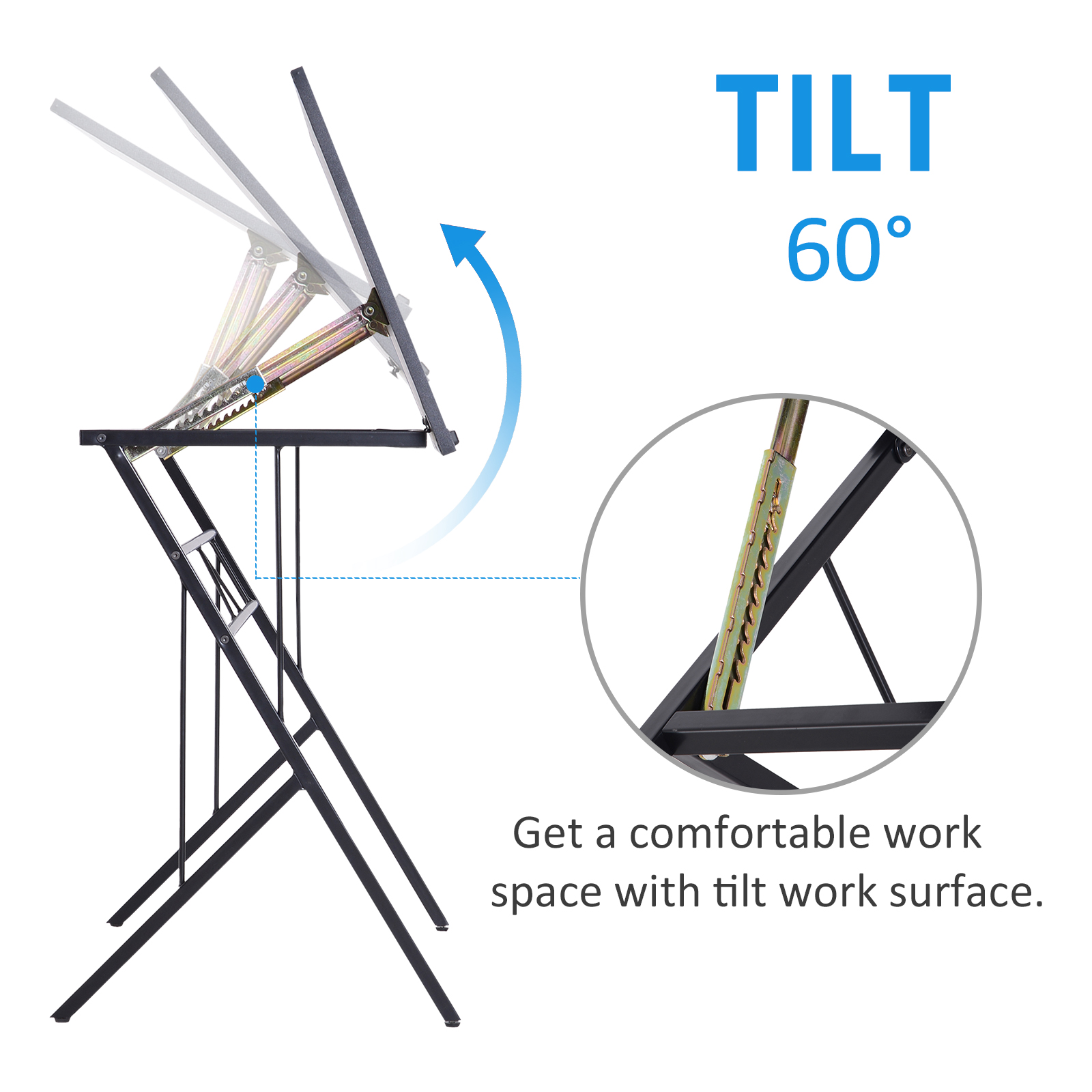 Computer Desk Writing Workstation Art Drawing Drafting Board Craft ...