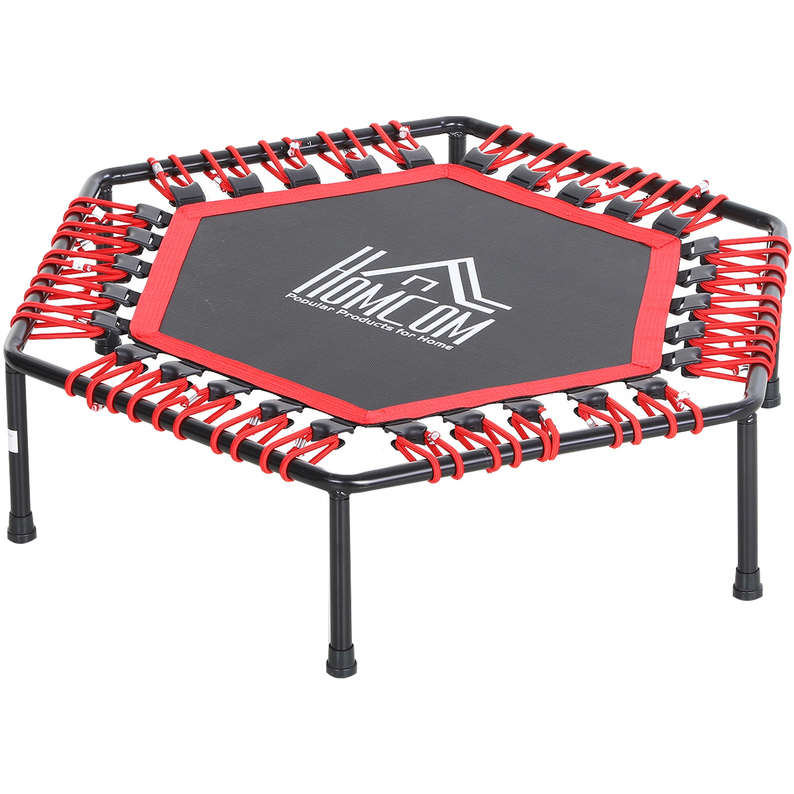 40" Mini Hexagon Steel Frame Trampoline Red on Anglia Market