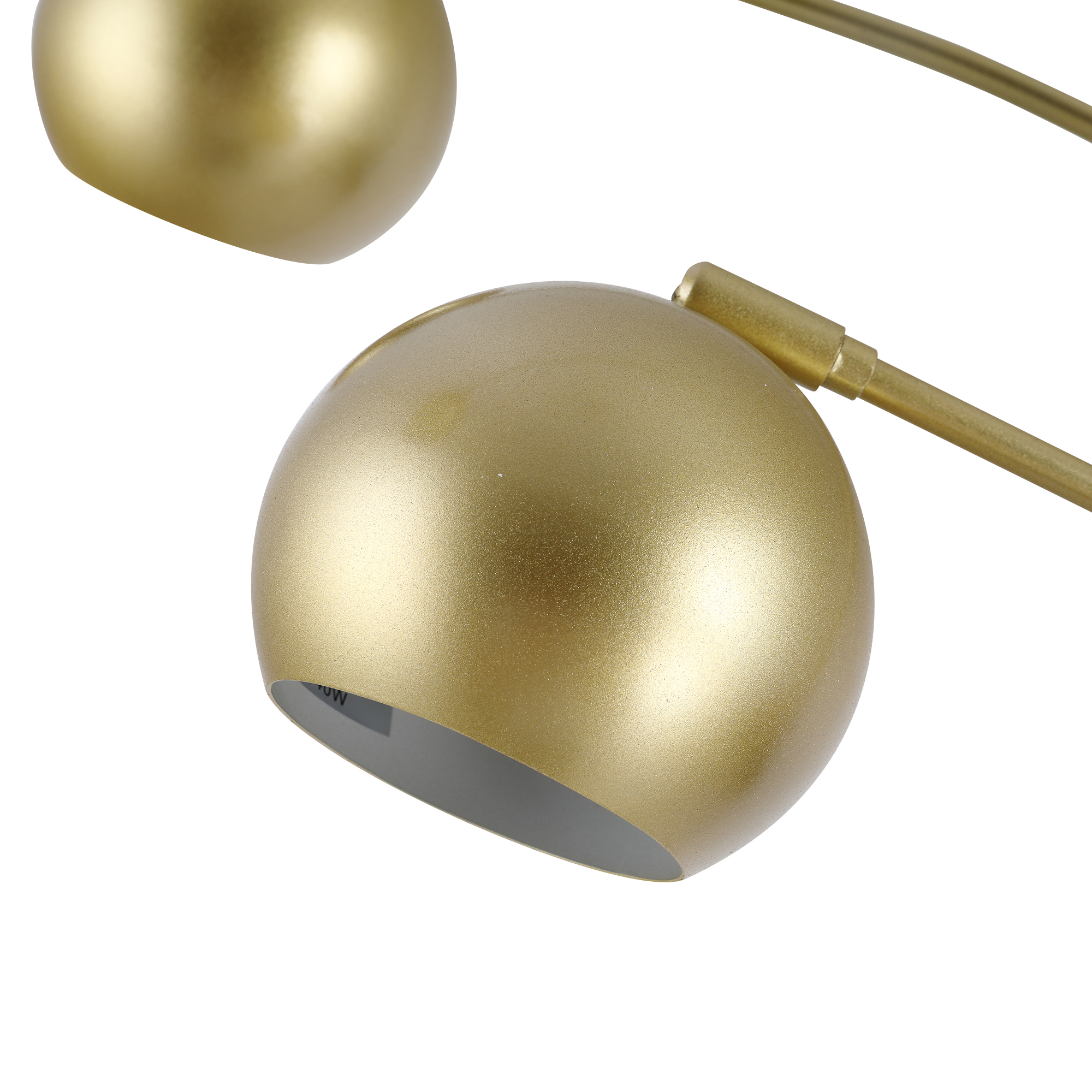 3-Branch Futuristic Floor Lamp Metal Frame Multi-Light Shade Adjustable ...