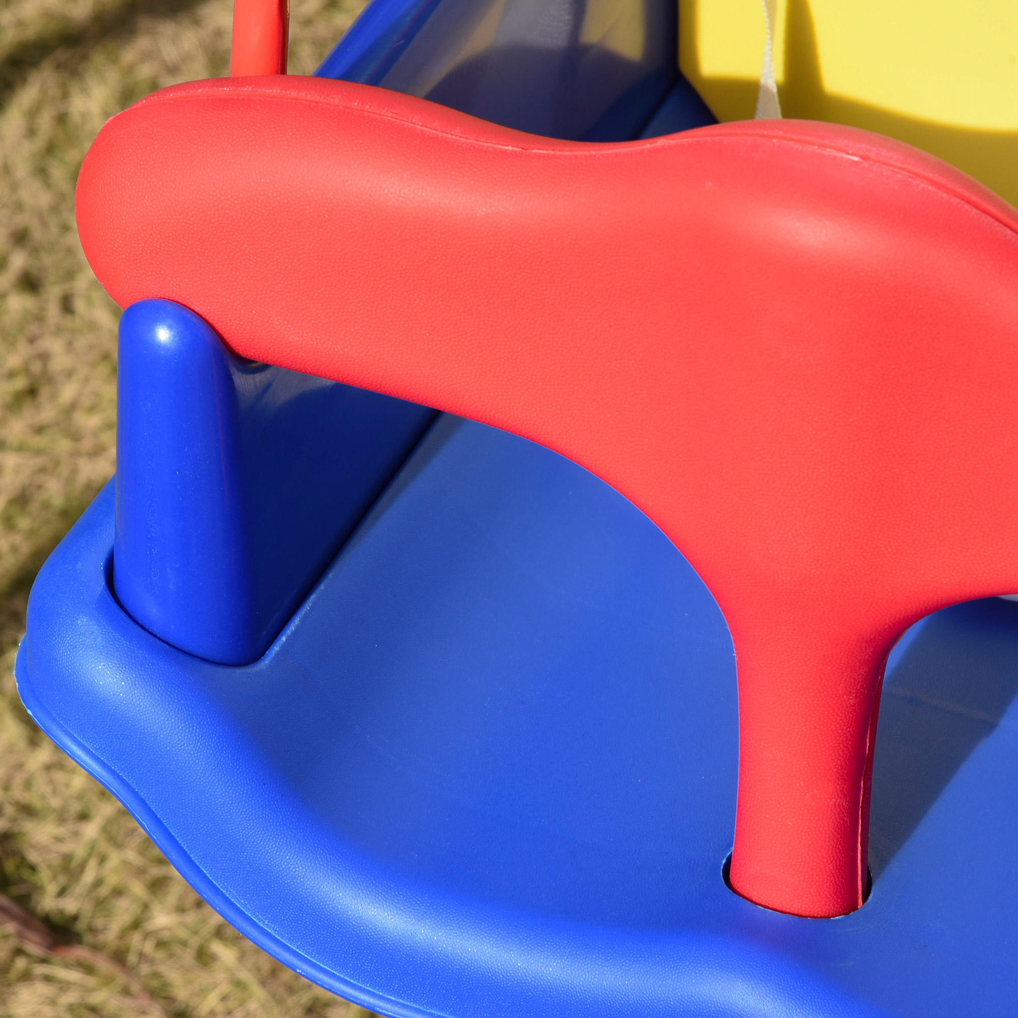 Metal Kids Swing Set with Baby Seat Safety Harness A-Frame Stand for ...