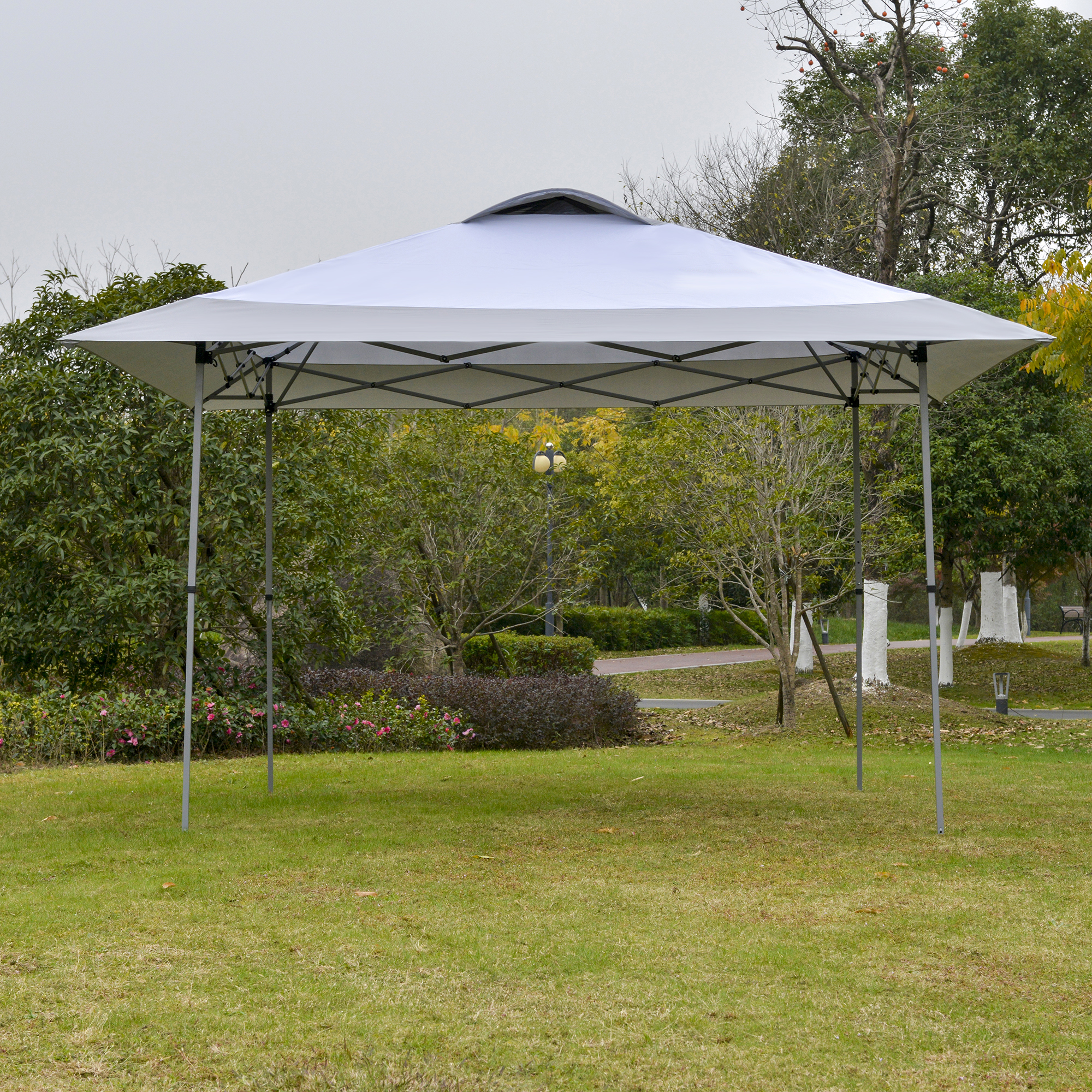 Outsunny 4 x 4m Pop-up Canopy Gazebo Tent with Roller Bag & Adjustable ...