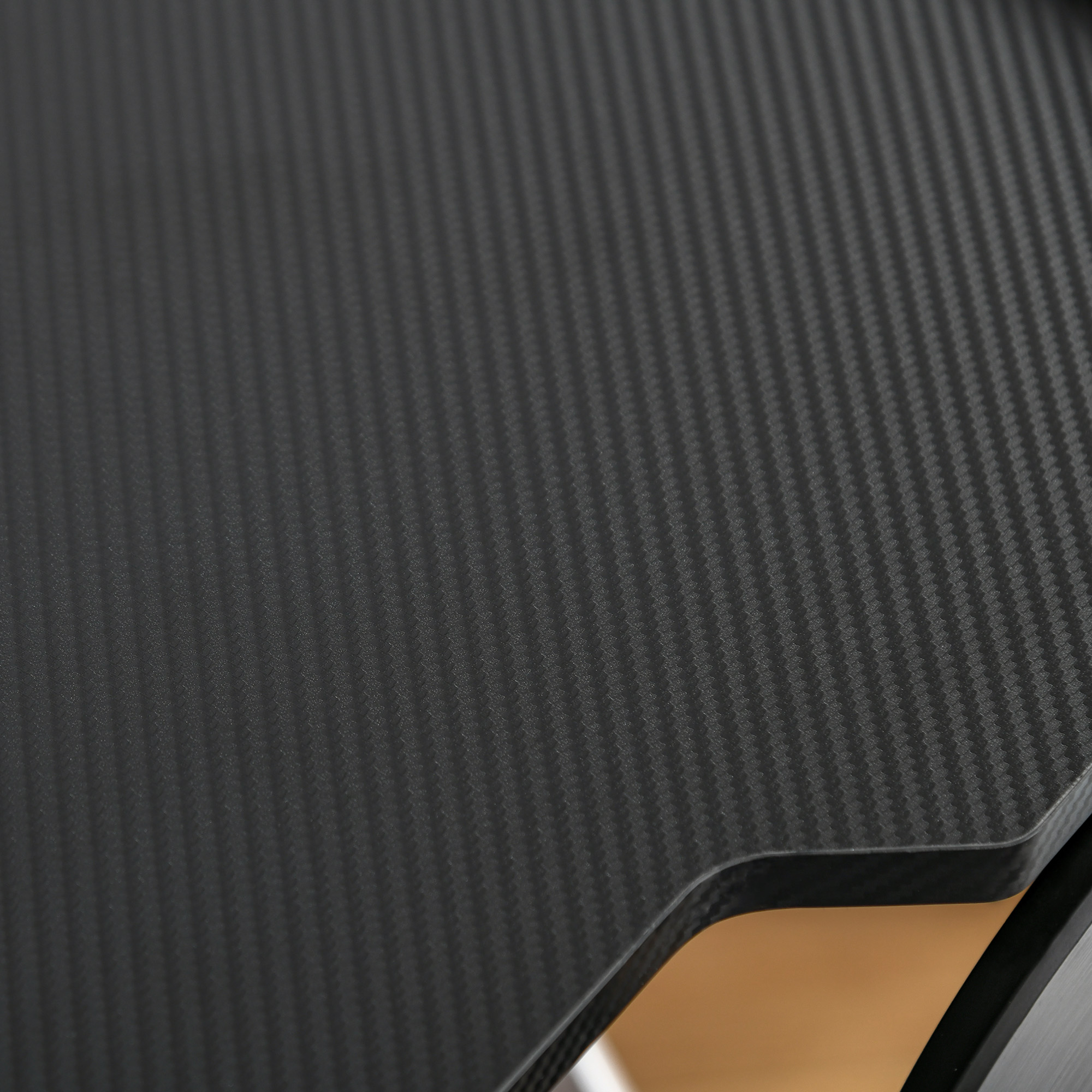 HOMCOM LED Breathing Lights Gaming Desk Computer Desk Carbon Fiber Feel ...