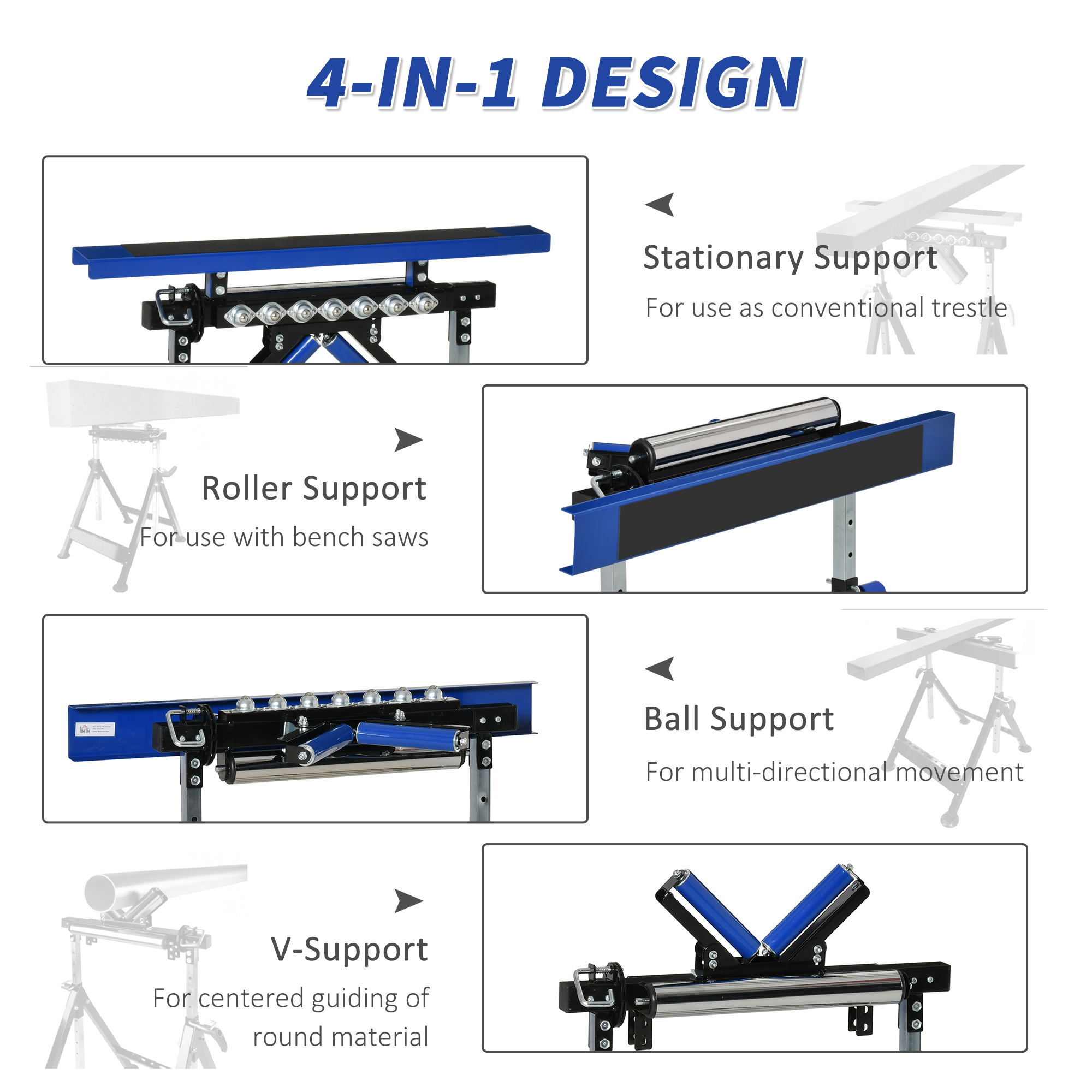 Multi-Function 4 in 1 Workbench Work Table, Ball Support Stand and ...