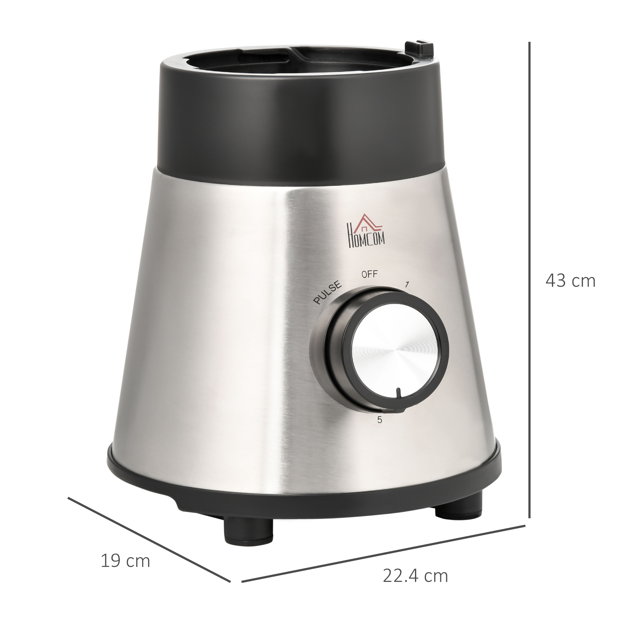 Blender Smoothie Maker, 900W Countertop Blender with 5 Speed Setting ...
