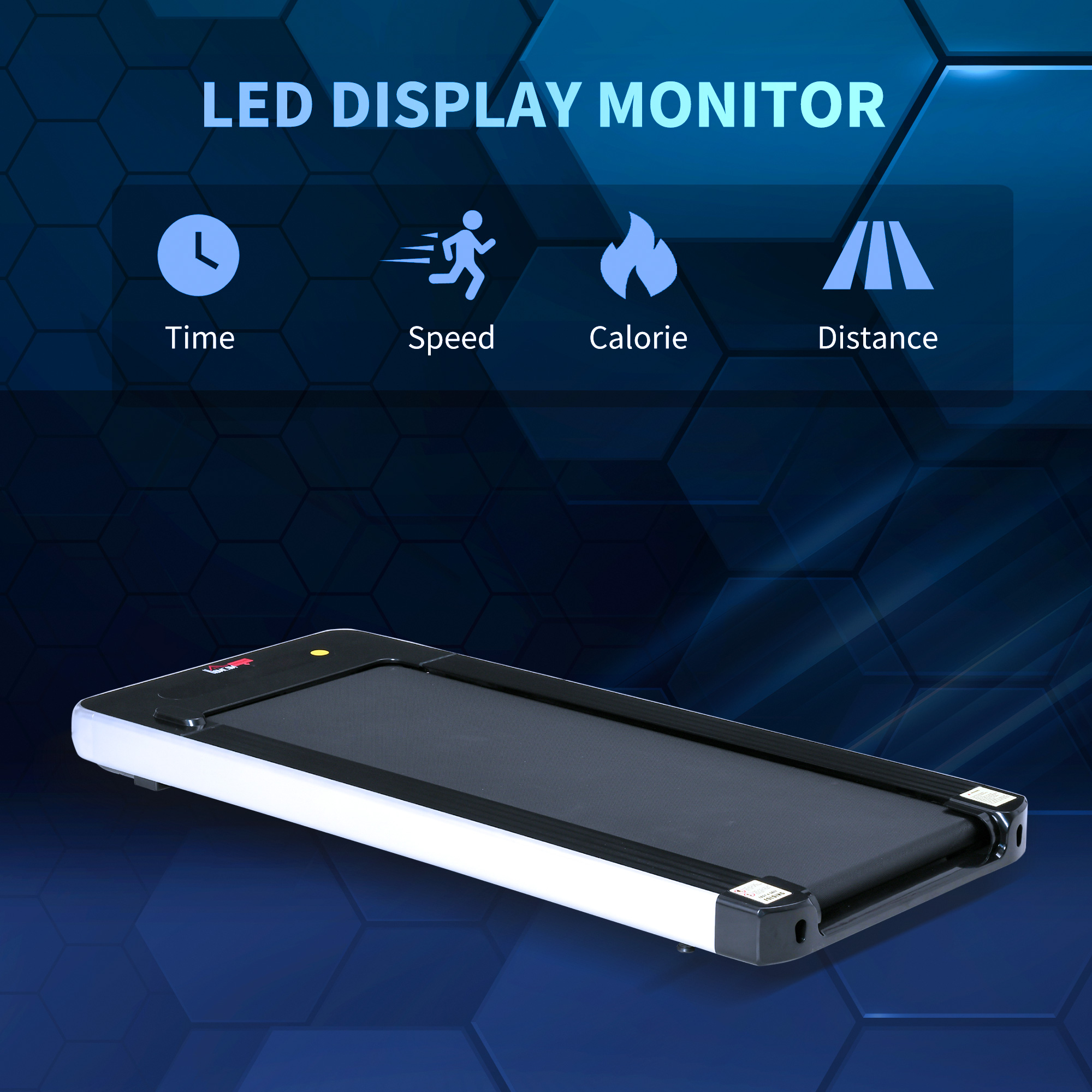 HOMCOM Electric Treadmill Walking Machine 735W Motorised Walking ...