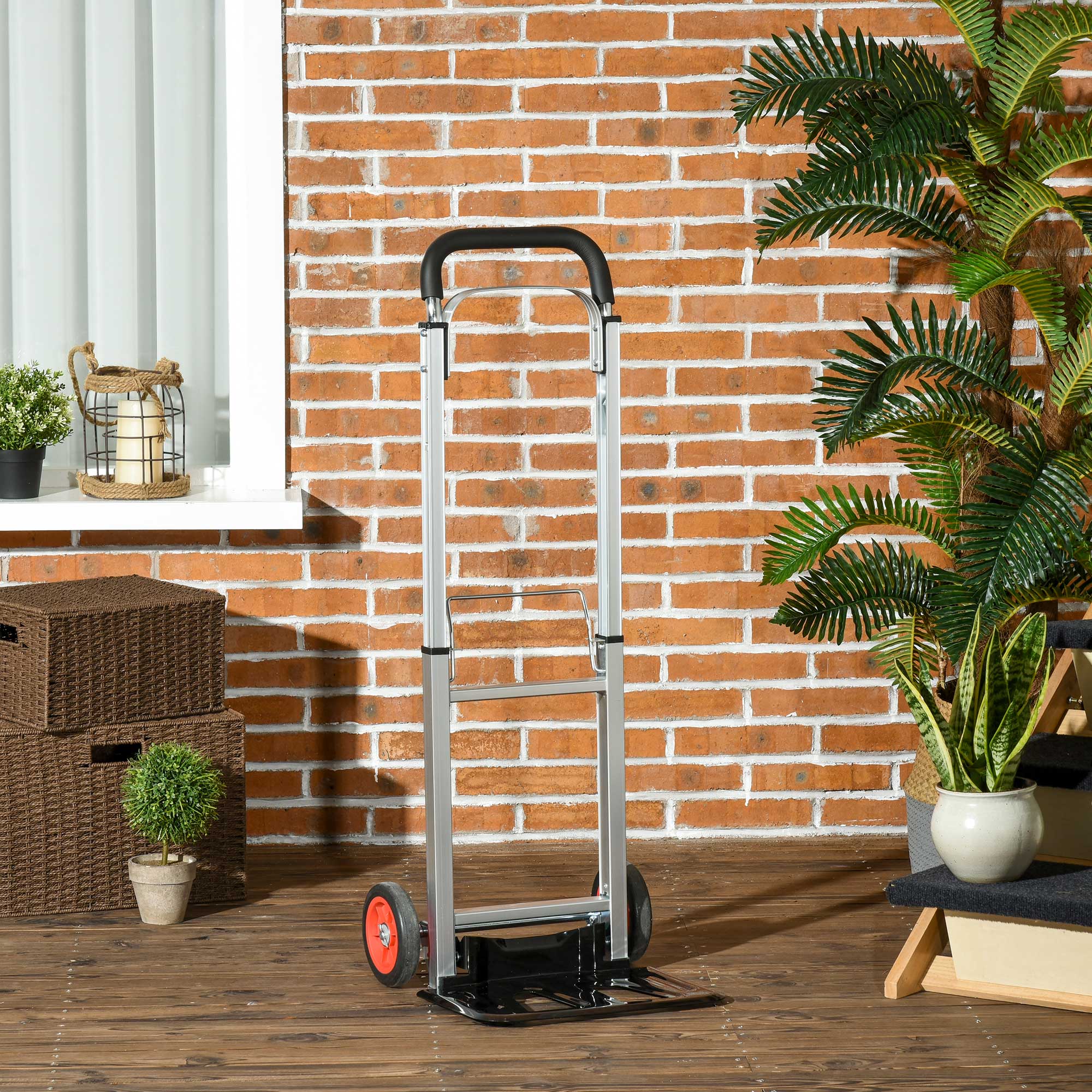 Folding Sack Truck with Telescoping Handles, Trolley on Wheels ...