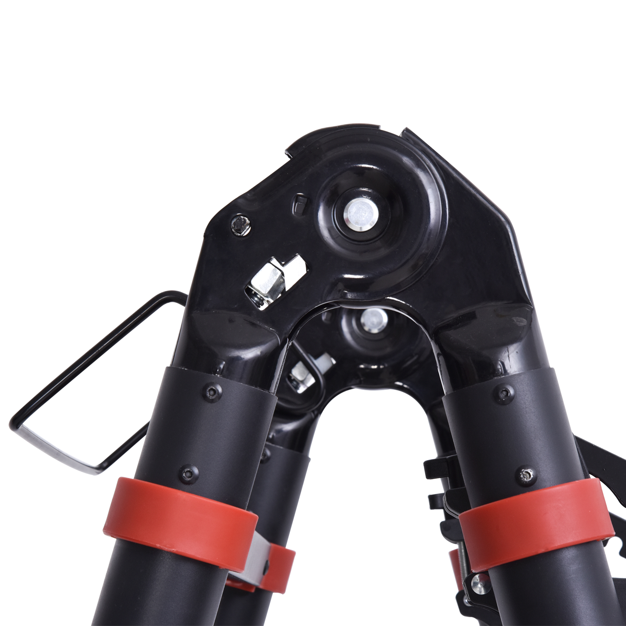 HOMCOM 3.8M Duo Aluminium Ladder w/ Tool Holder Herringbone Deployed ...