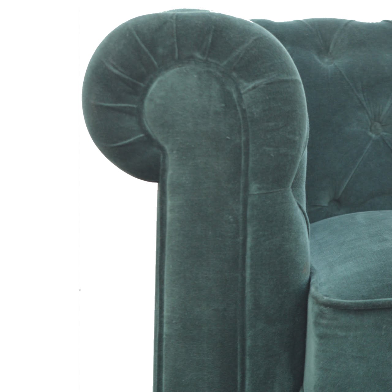 Emerald Green Velvet Chesterfield Sofa on Anglia Market