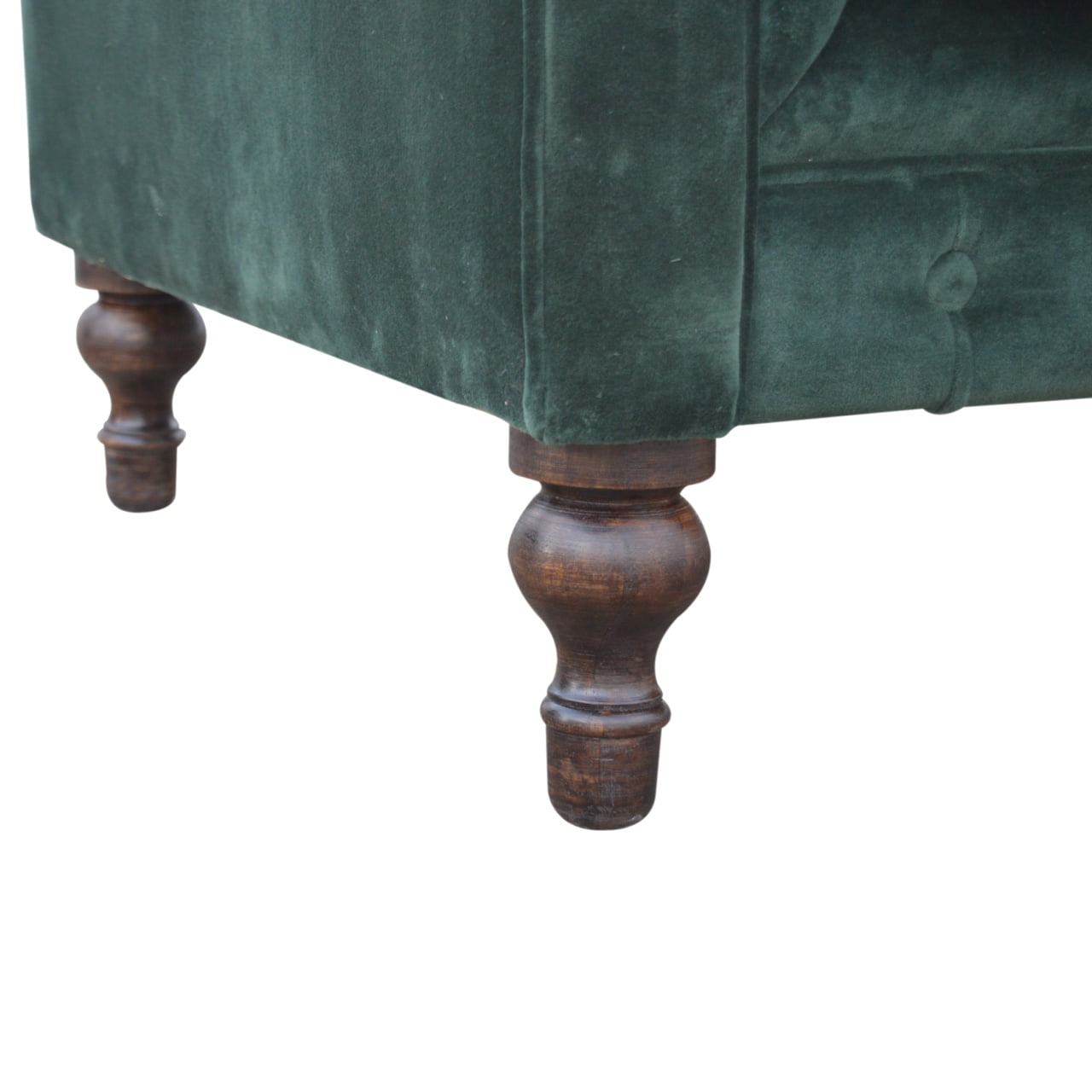 Emerald Green Velvet Chesterfield Sofa on Anglia Market