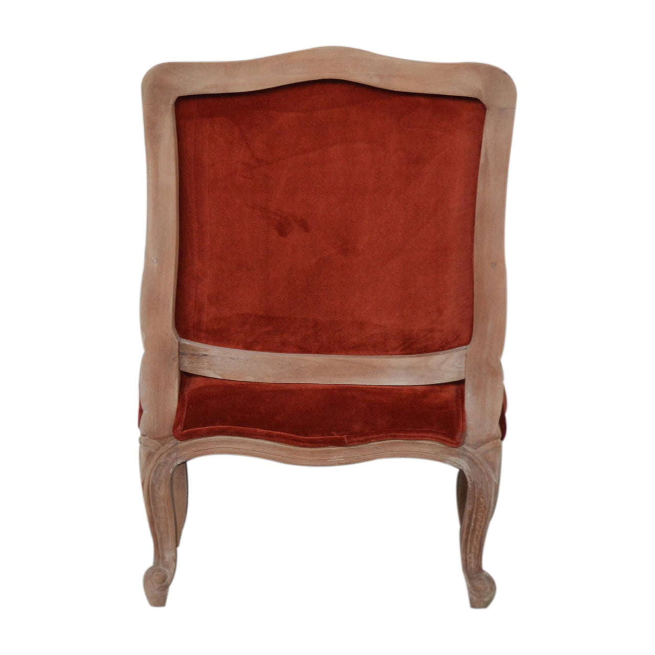 Brick Red Velvet French Style Chair on Anglia Market