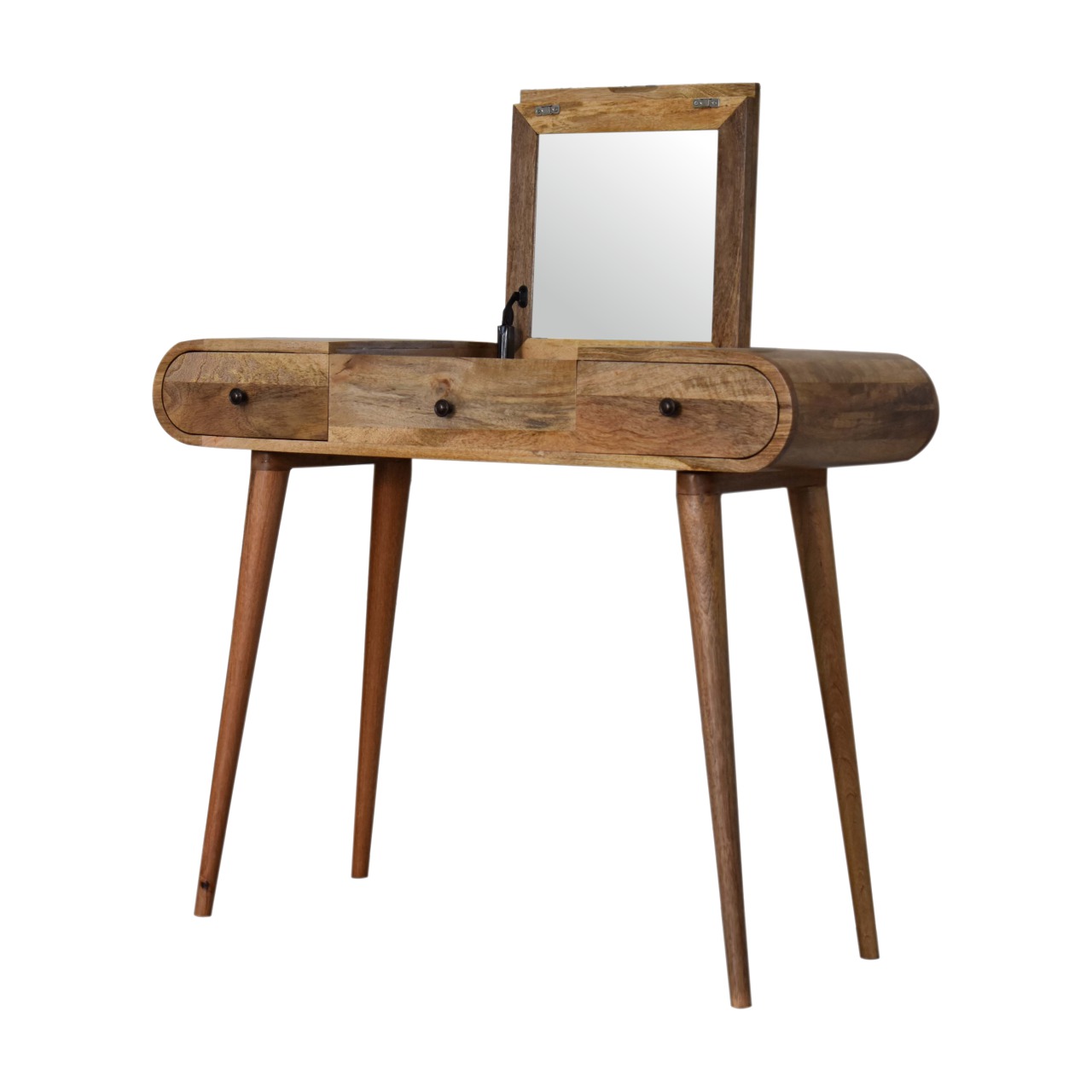 Solid Wood Dressing Table with Foldable Mirror on Anglia Market