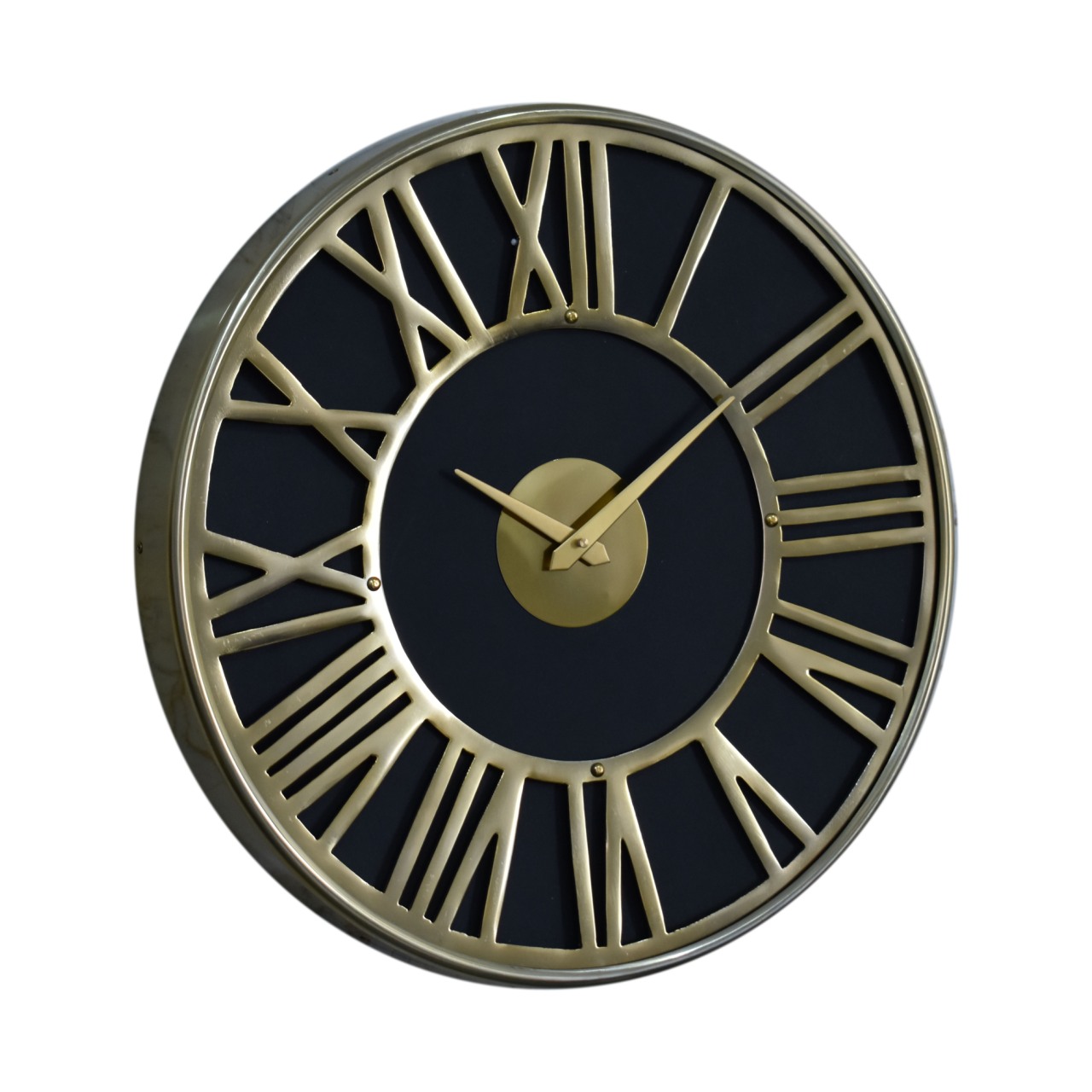 Black and Gold Wall Clock on Anglia Market