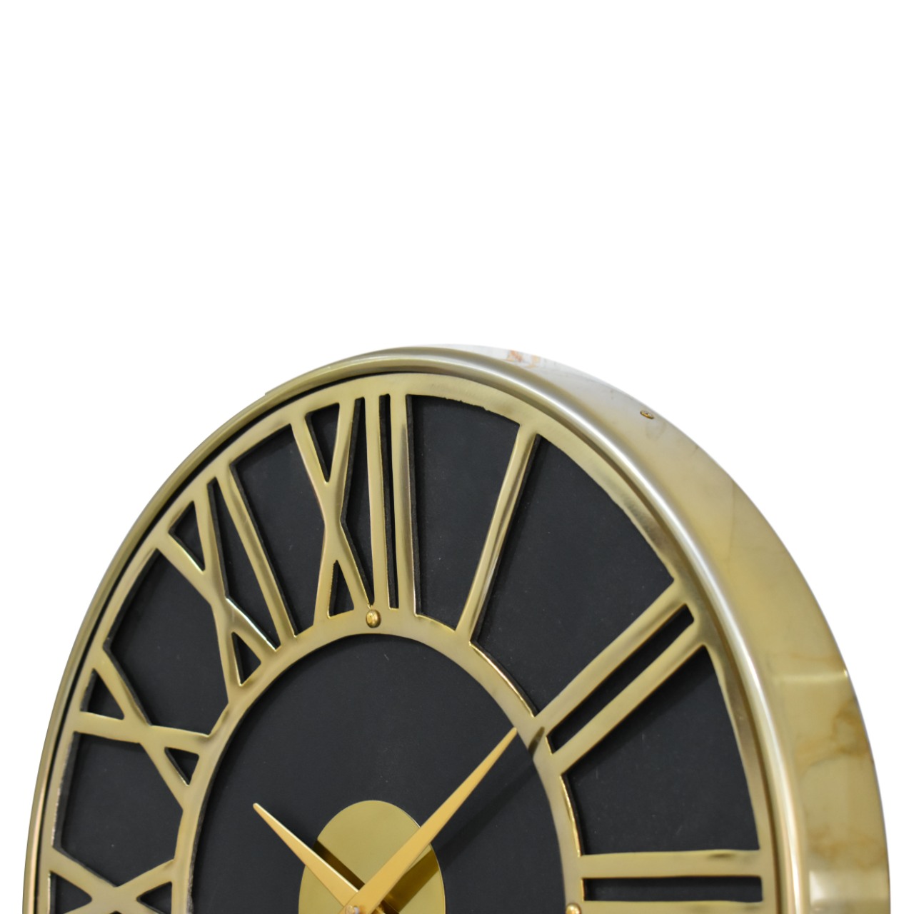 Black and Gold Wall Clock on Anglia Market