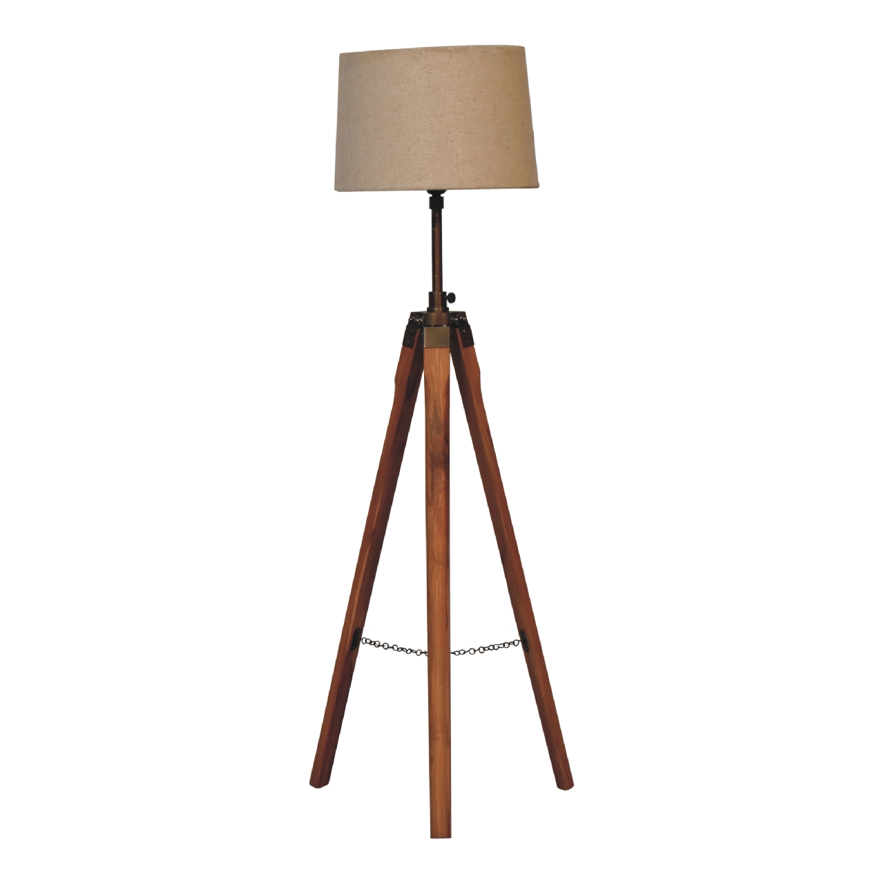 Fixed Brass Tripod Floor Lamp on Anglia Market