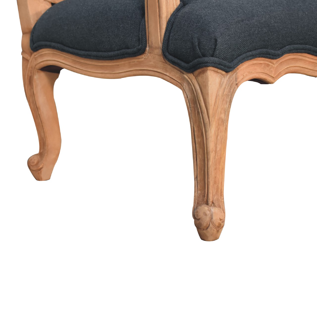 Navy Blue Linen French Style Chair on Anglia Market