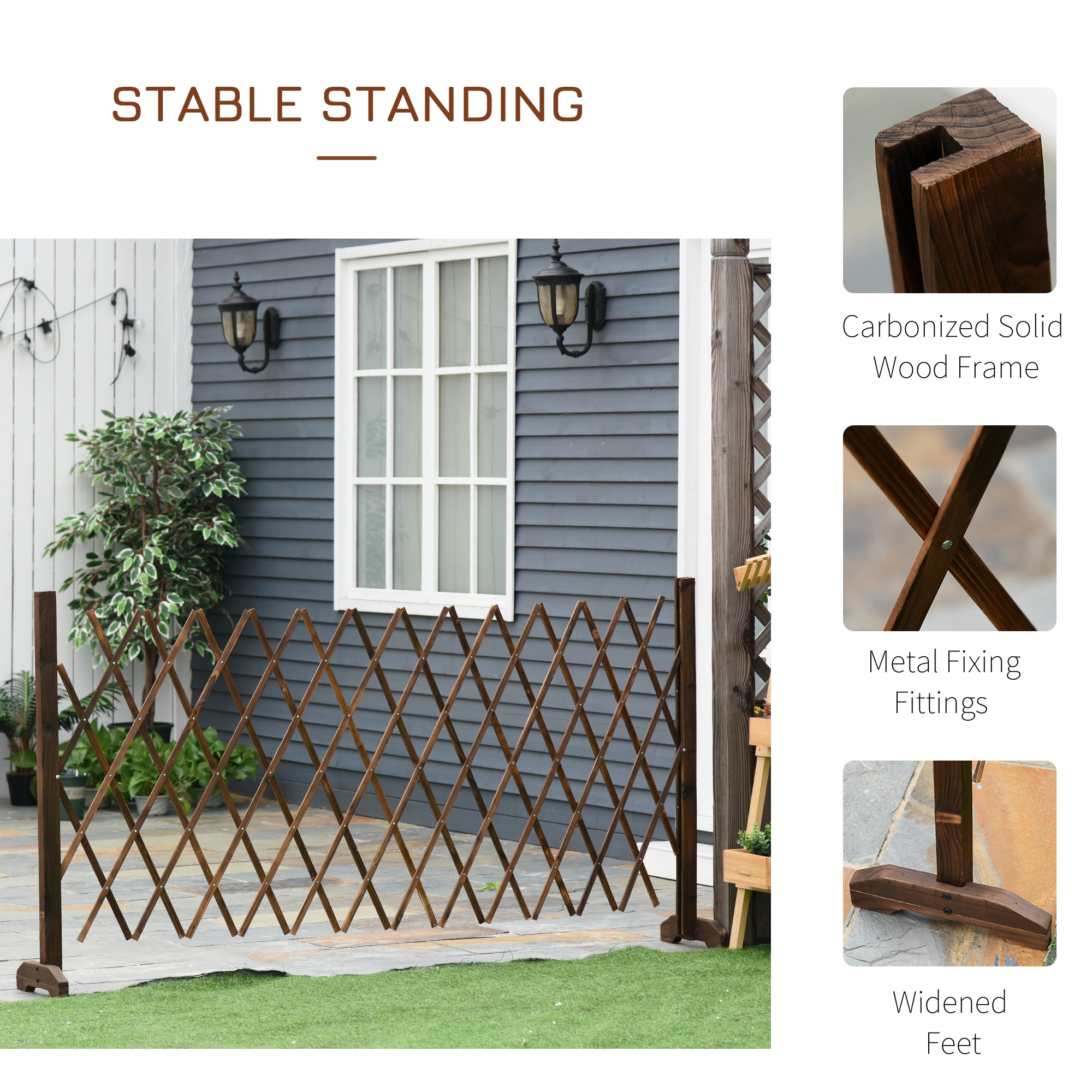 Freestanding Garden Fencing, Expanding Fence Trellis, Movable Scissor ...