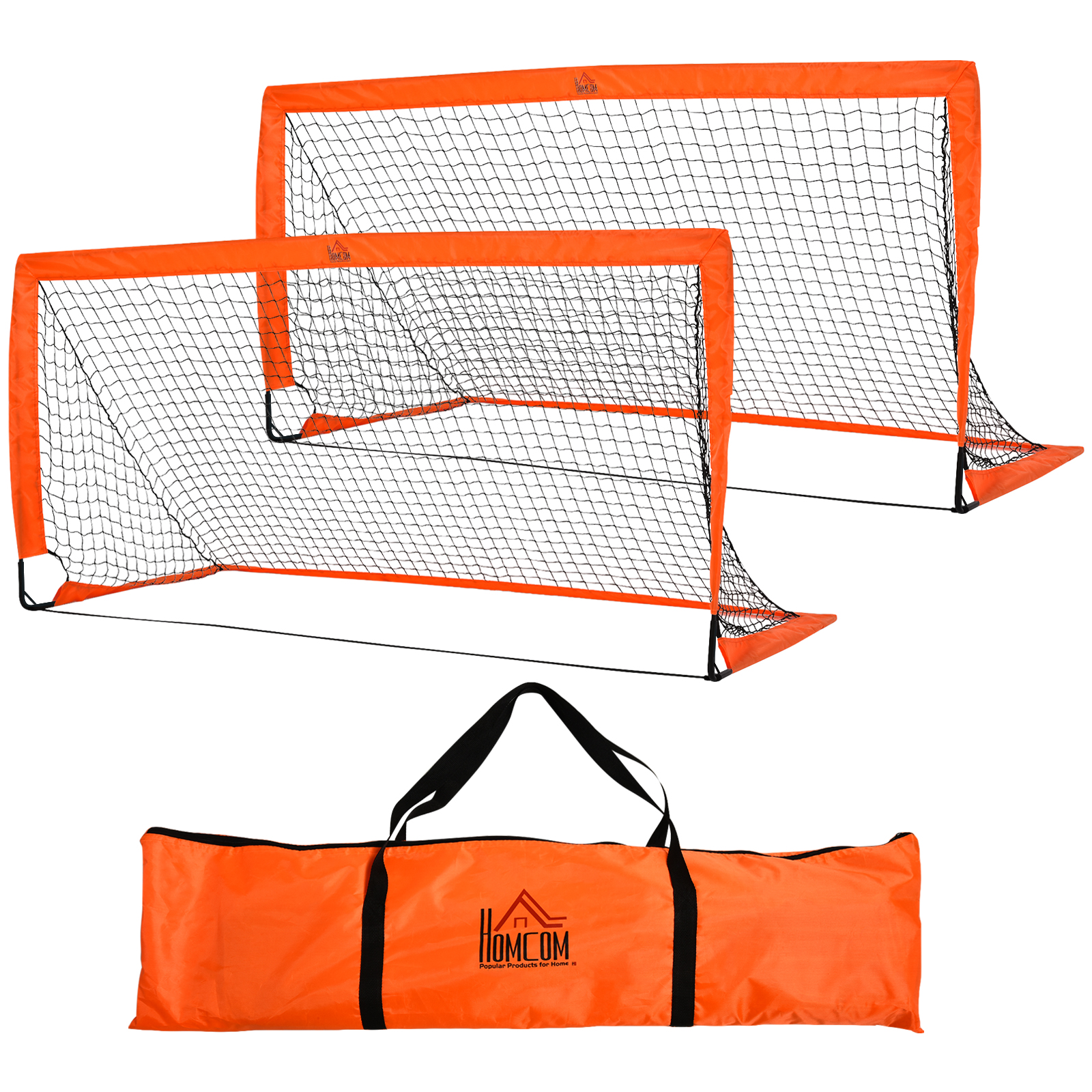 Set of 2 Football Goal Net 6 x 3 ft Foldable Outdoor Sport Training ...