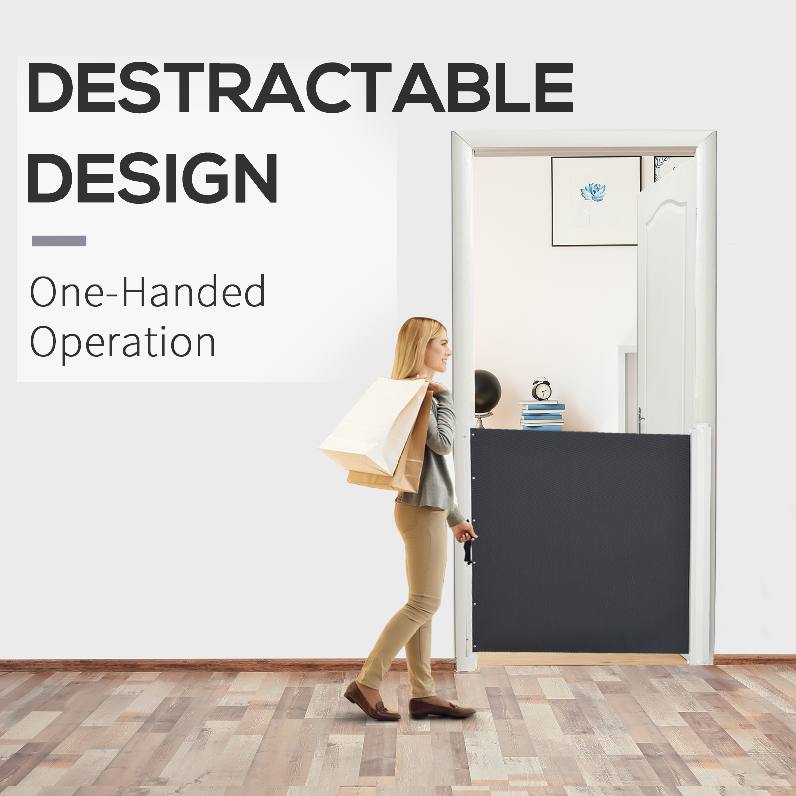 Retractable Safety Gate Stair Gate Folding Room Divider Barrier for ...