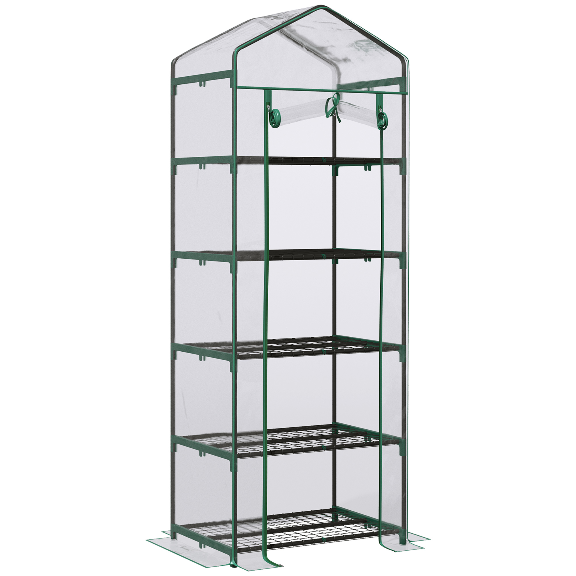 5 Tier Mini Greenhouse, Small Walk-in Greenhouse with Reinforced ...