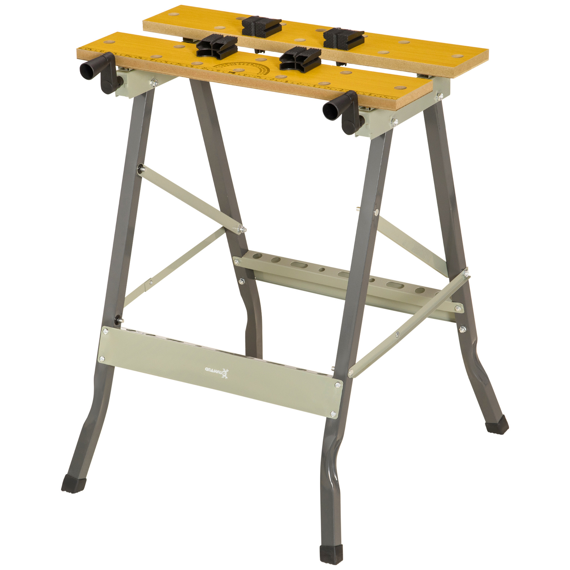 4-in-1 Work Bench, Folding Clamp Table w/ 4 Adjustable Clamping Pegs ...