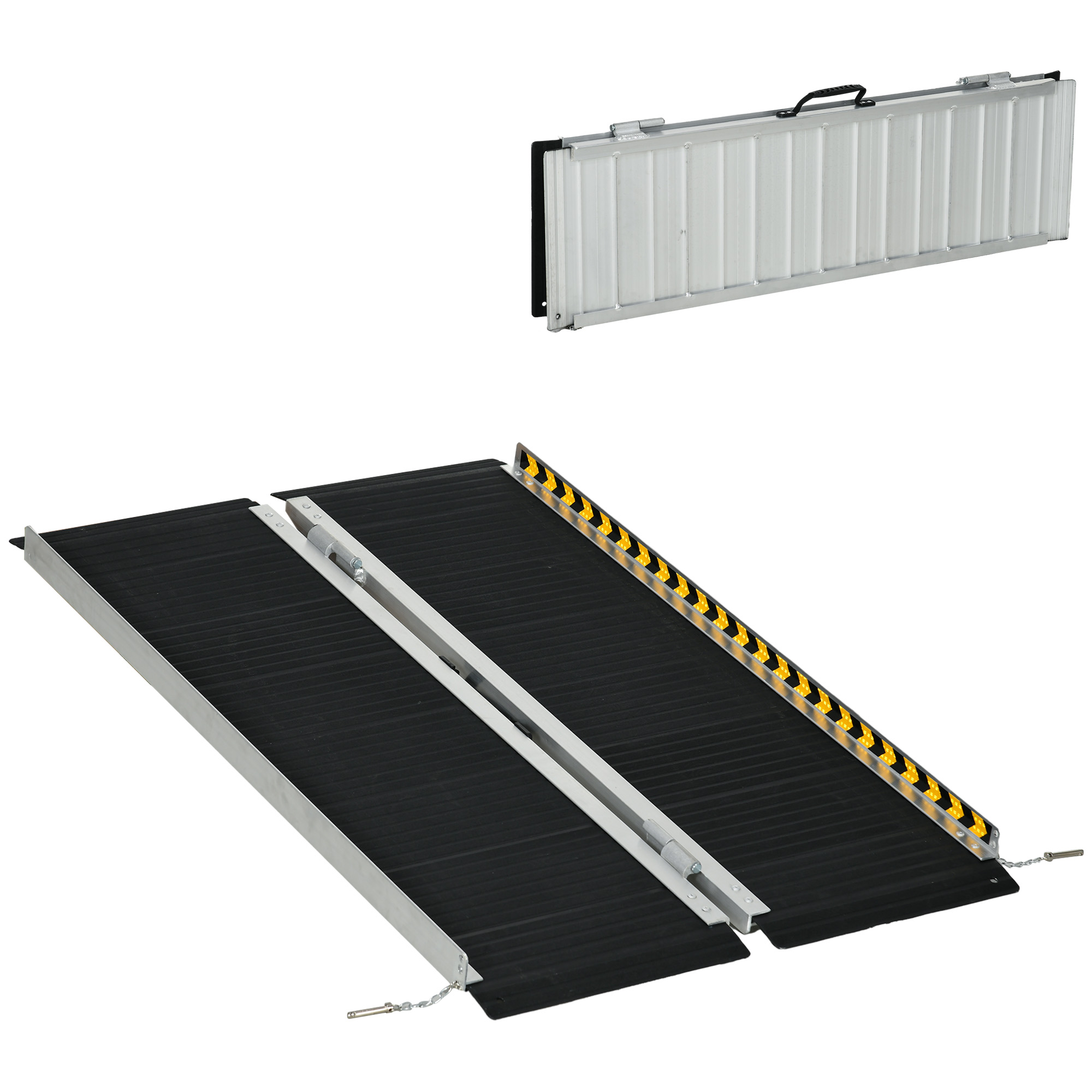 Wheelchair Ramp, 122L x 73Wcm, 272KG Capacity, Folding Aluminium ...