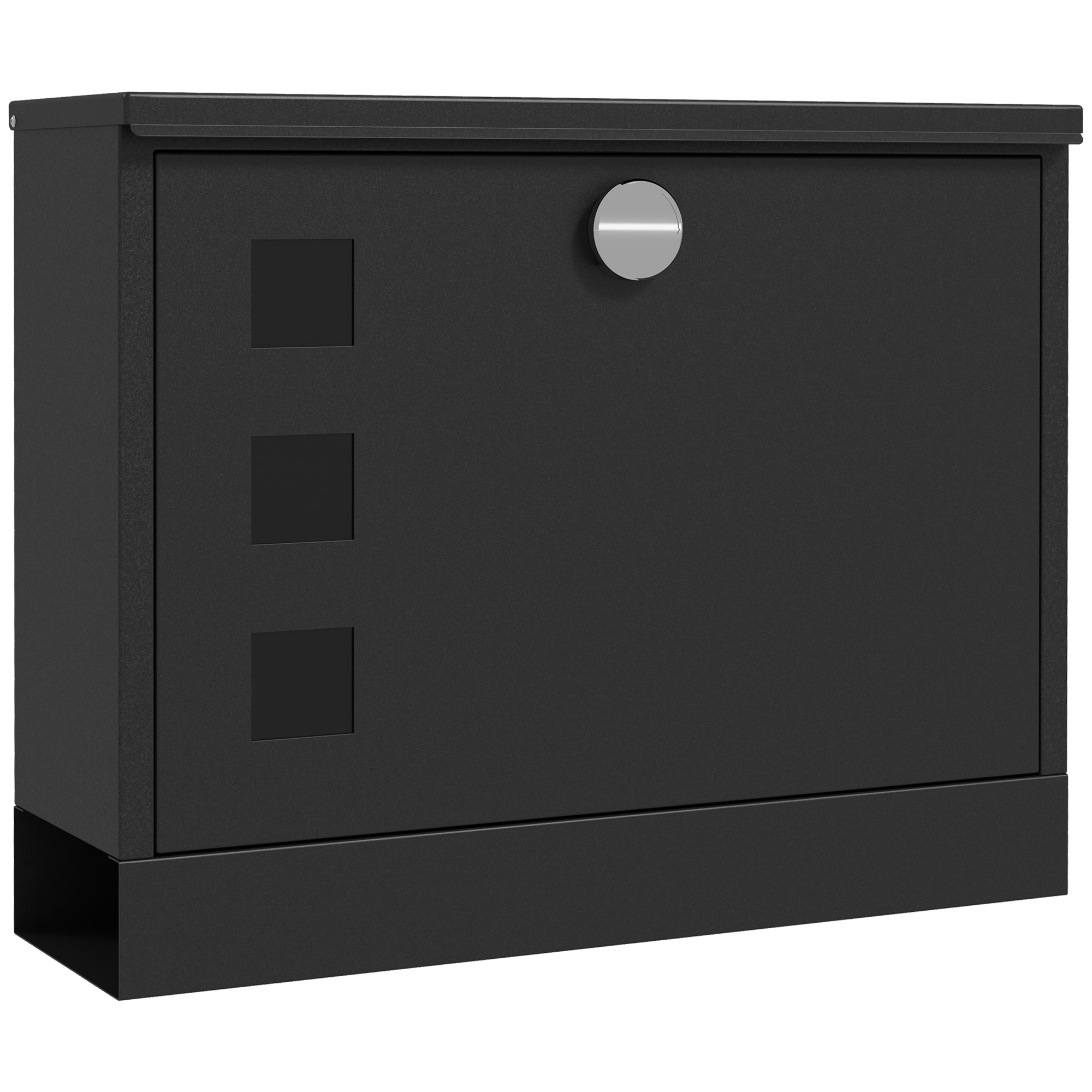 Wall Mounted Letterbox, Weatherproof Post Box, Modern Mailbox with 2 ...