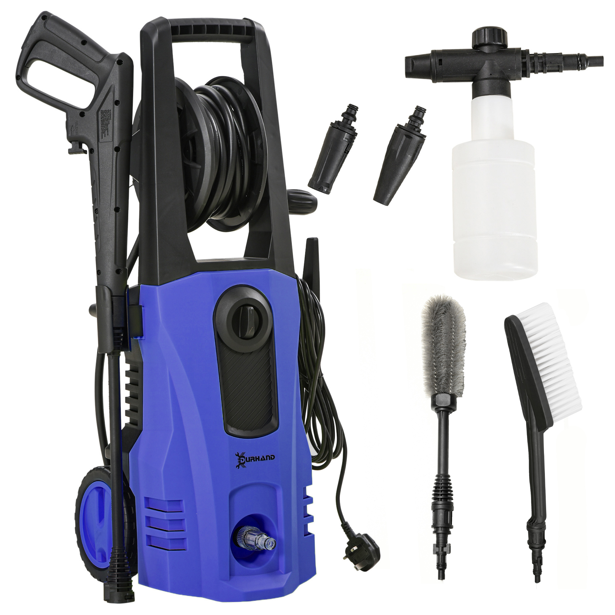 1800W High Pressure Washer, 150 Bar Pressure, 510 L/h Flow, High ...