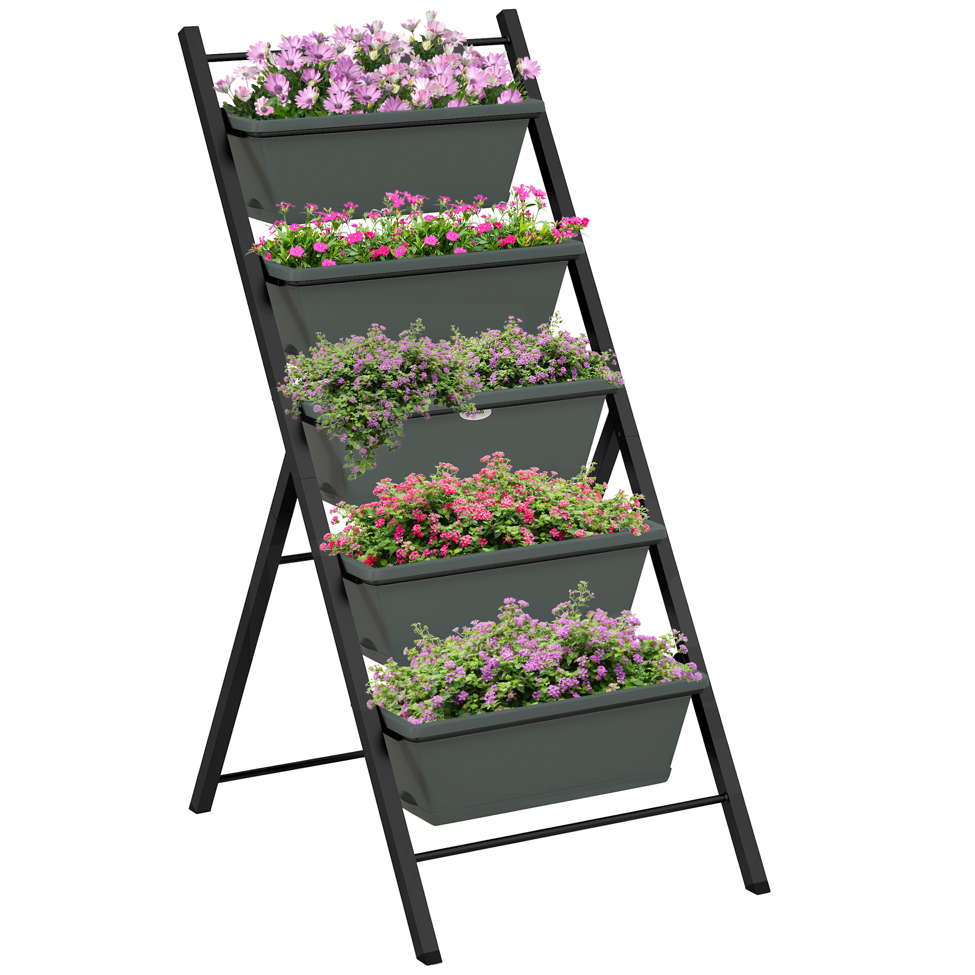 5-Tier Vertical Raised Garden Planter with 5 Container Boxes, Outdoor ...