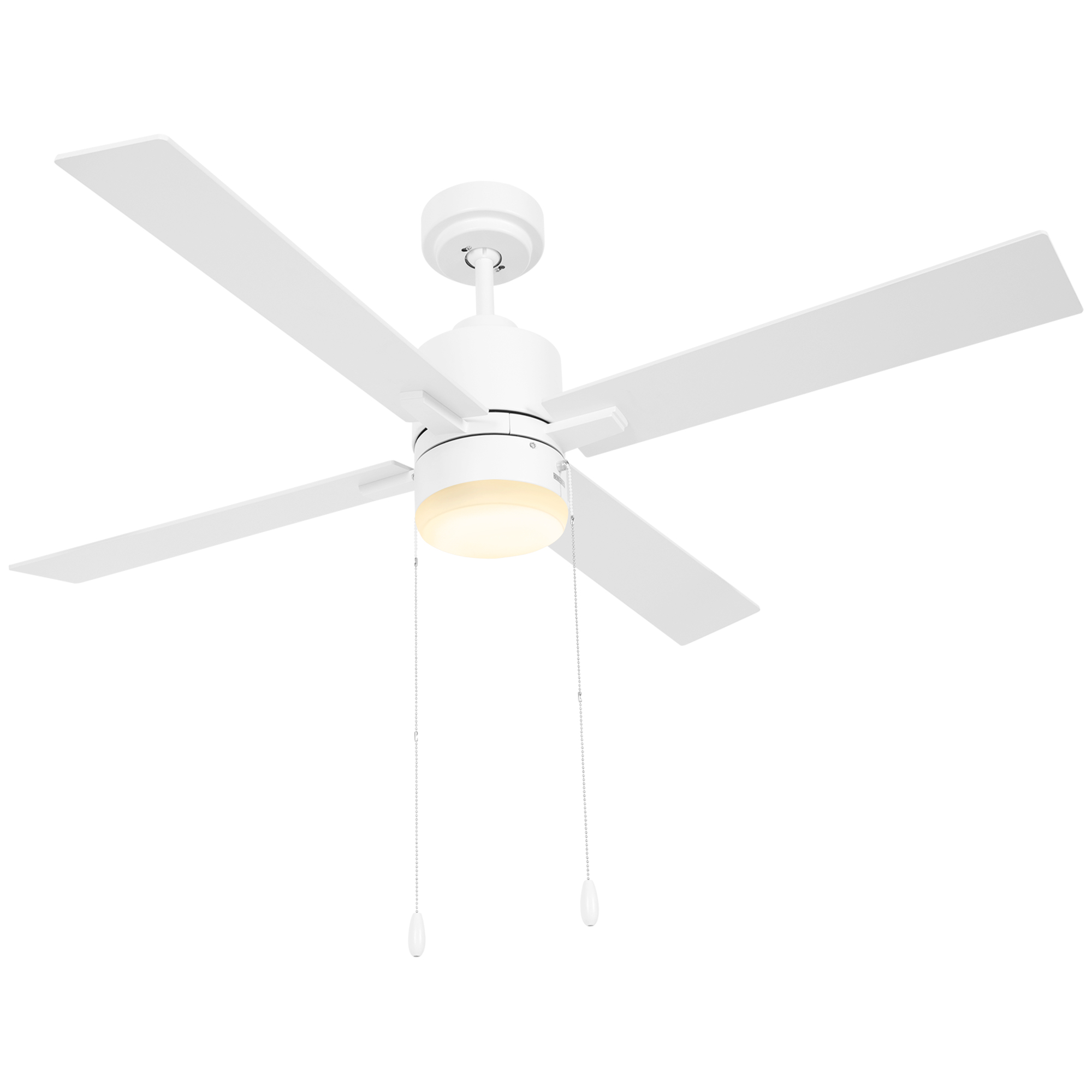 Ceiling Fan with LED Light, Flush Mount Ceiling Fan Lights with ...