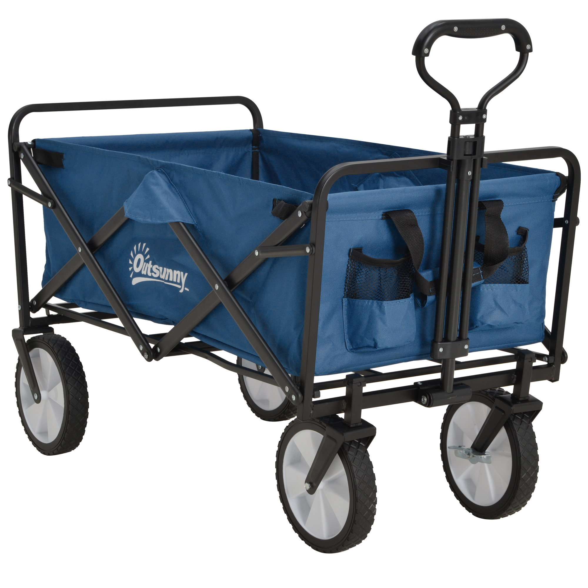 90L Festival Trolley on Wheels, Folding Camping Trolley Cart with ...