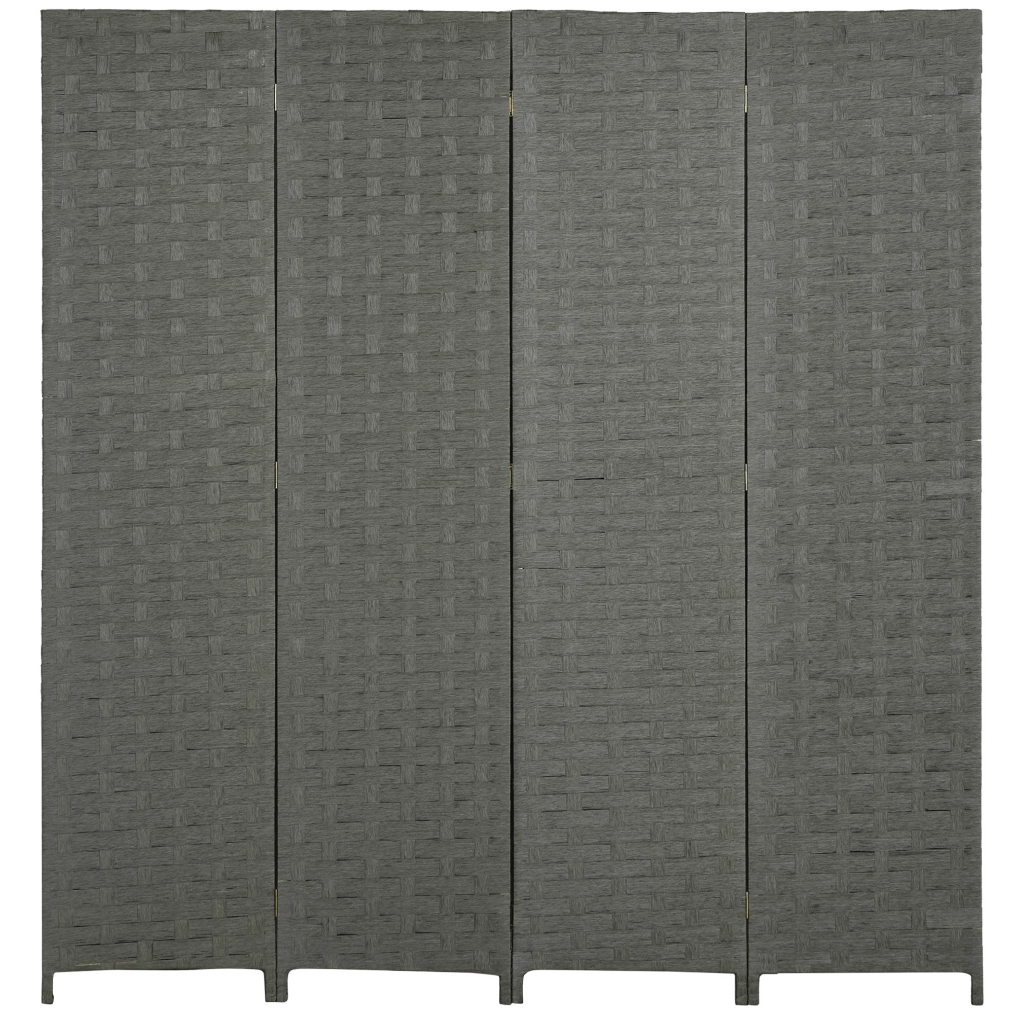 4-Panel Room Dividers, Wave Fibre Freestanding Folding Privacy Screen ...
