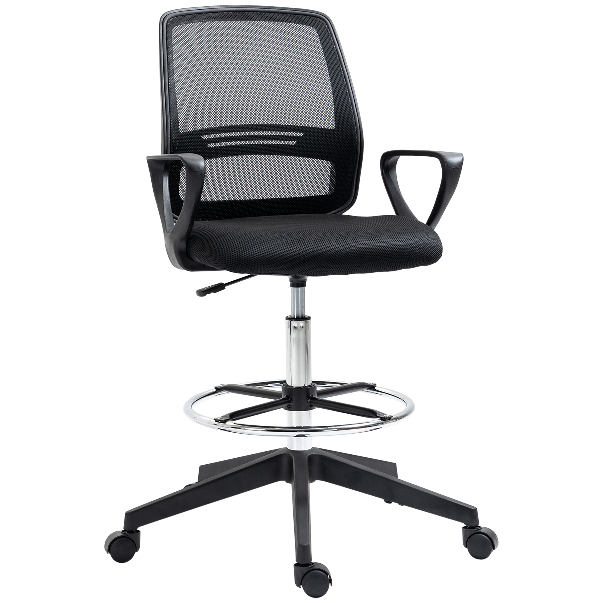 Ergonomic Mesh Back Drafting Chair, Tall Office Chair, Draughtsman ...