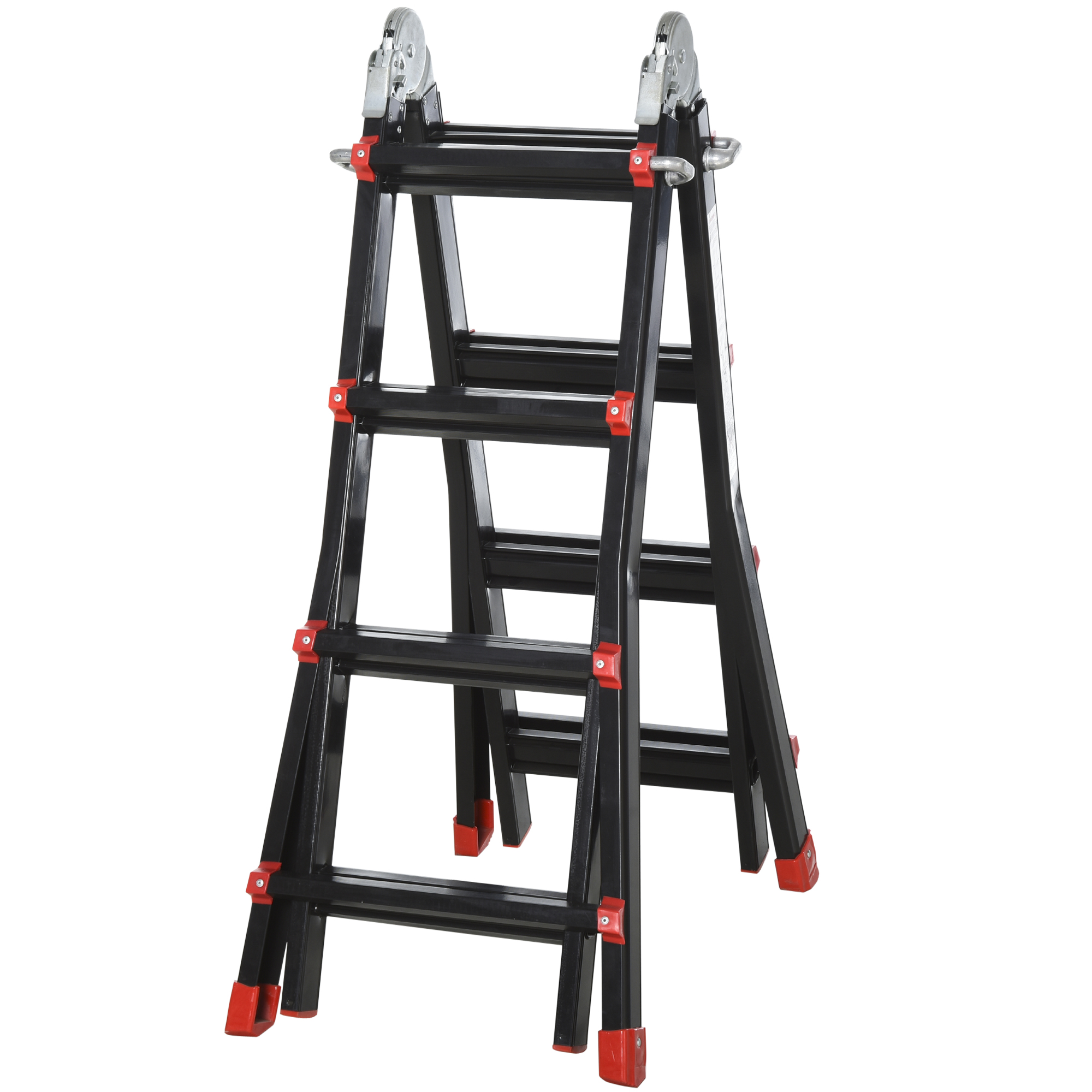 4M Aluminium Duo Ladder Telescopic Herringbone Changeable Multi-Purpose ...