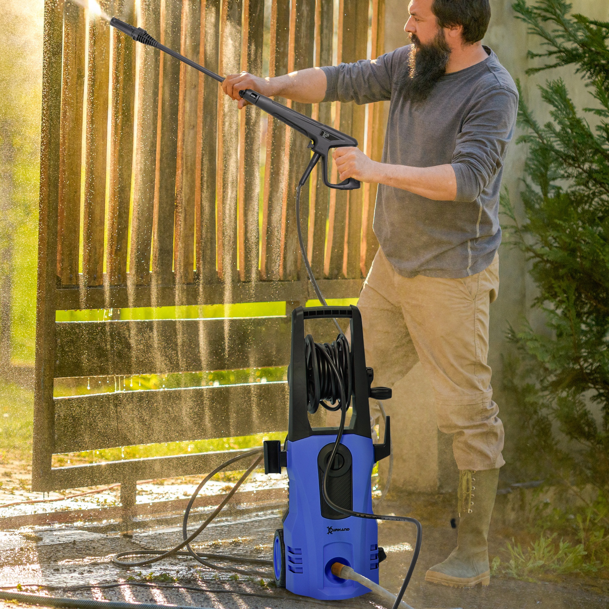 1800W High Pressure Washer, 150 Bar Pressure, 510 L/h Flow, High ...