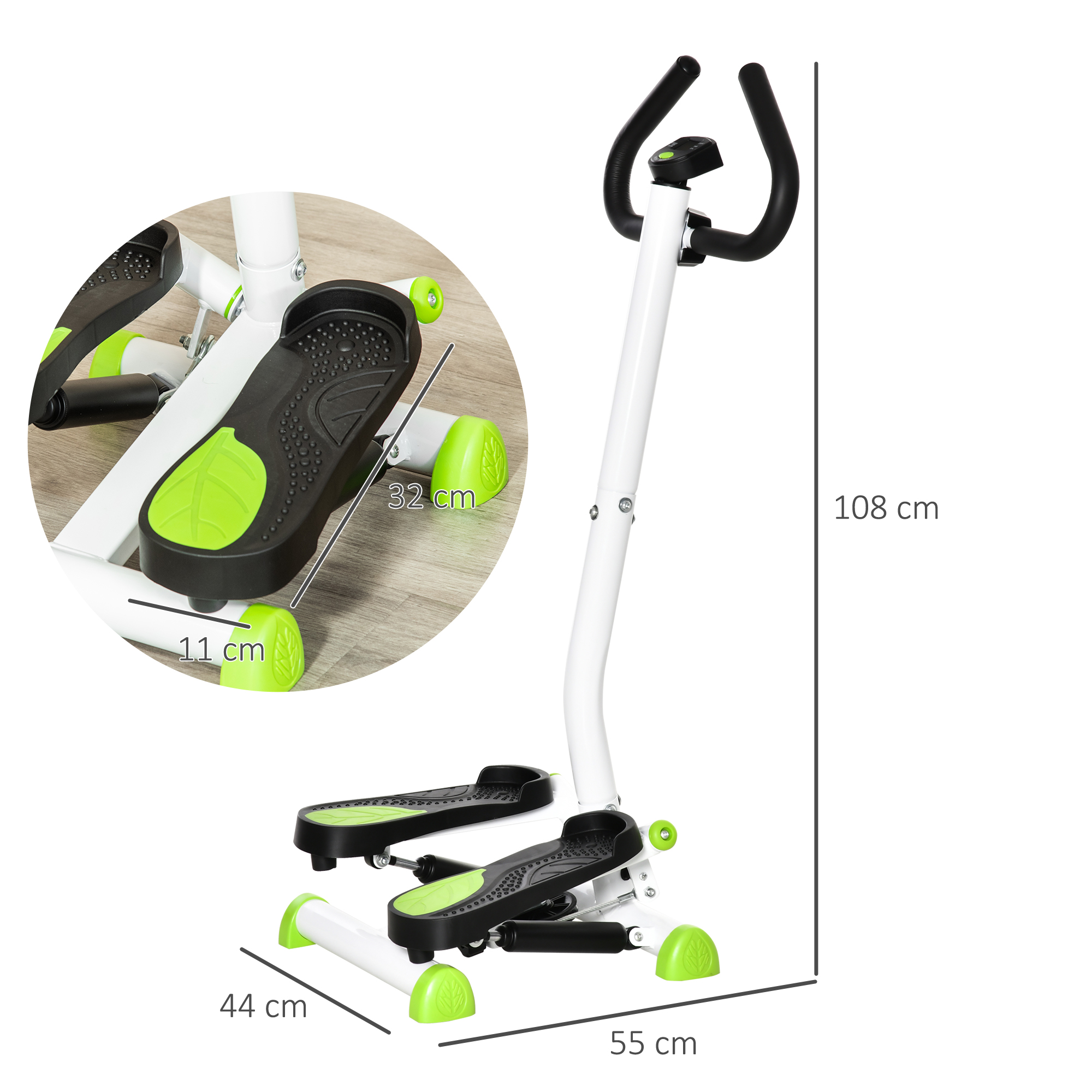 Twister Stepper, Step Machine with Adjustable Resistance, LCD Screen ...