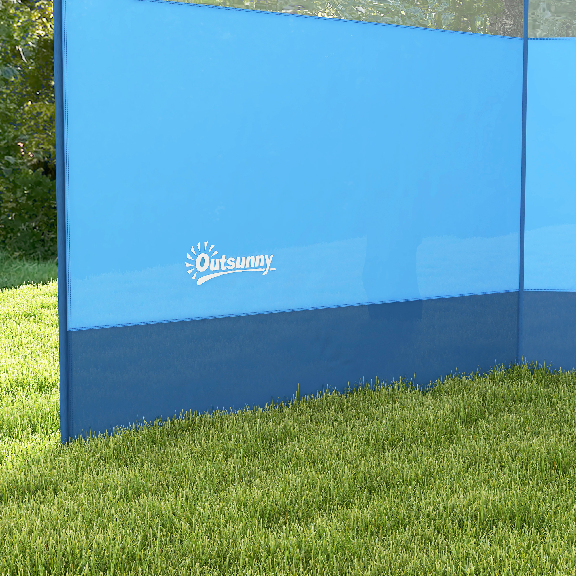 Camping Windbreaker with Clear Windows, Carry Bag and Steel Poles, for ...