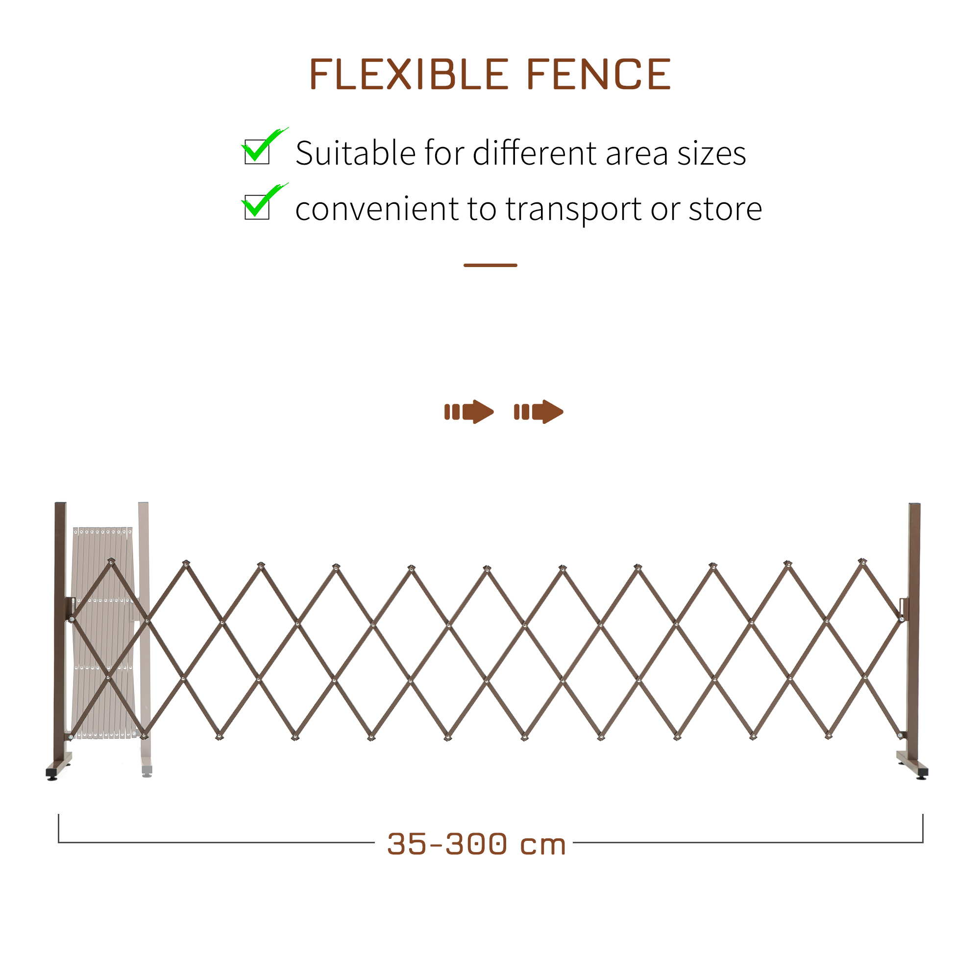 Expanding Trellis Fence Freestanding Movable Fence Foldable Garden ...