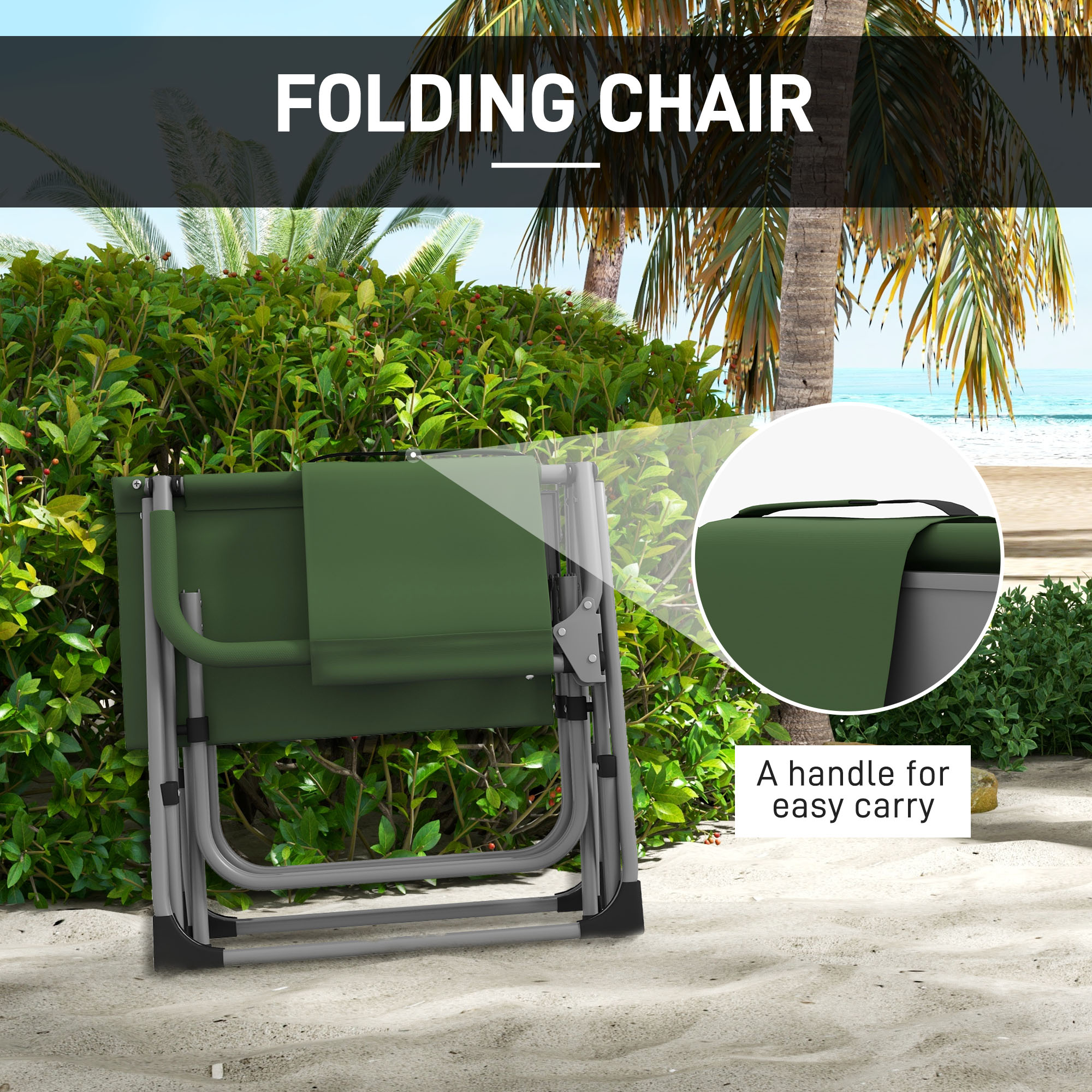 Folding Directors Camping Chair, with Side Table - Green on Anglia ...