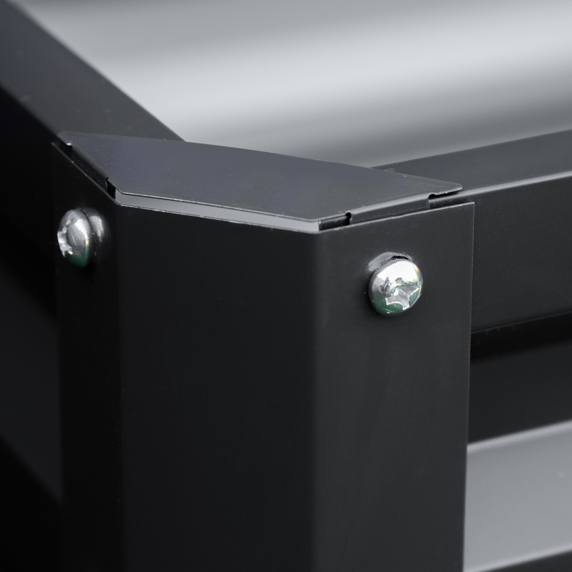 Set of Two 60 x 60cm Steel Planter Boxes - Grey on Anglia Market