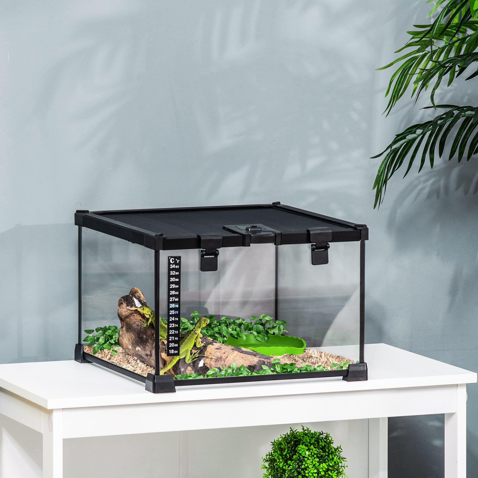 Glass Reptile Terrarium Insect Breeding Tank Vivarium Habitats with ...