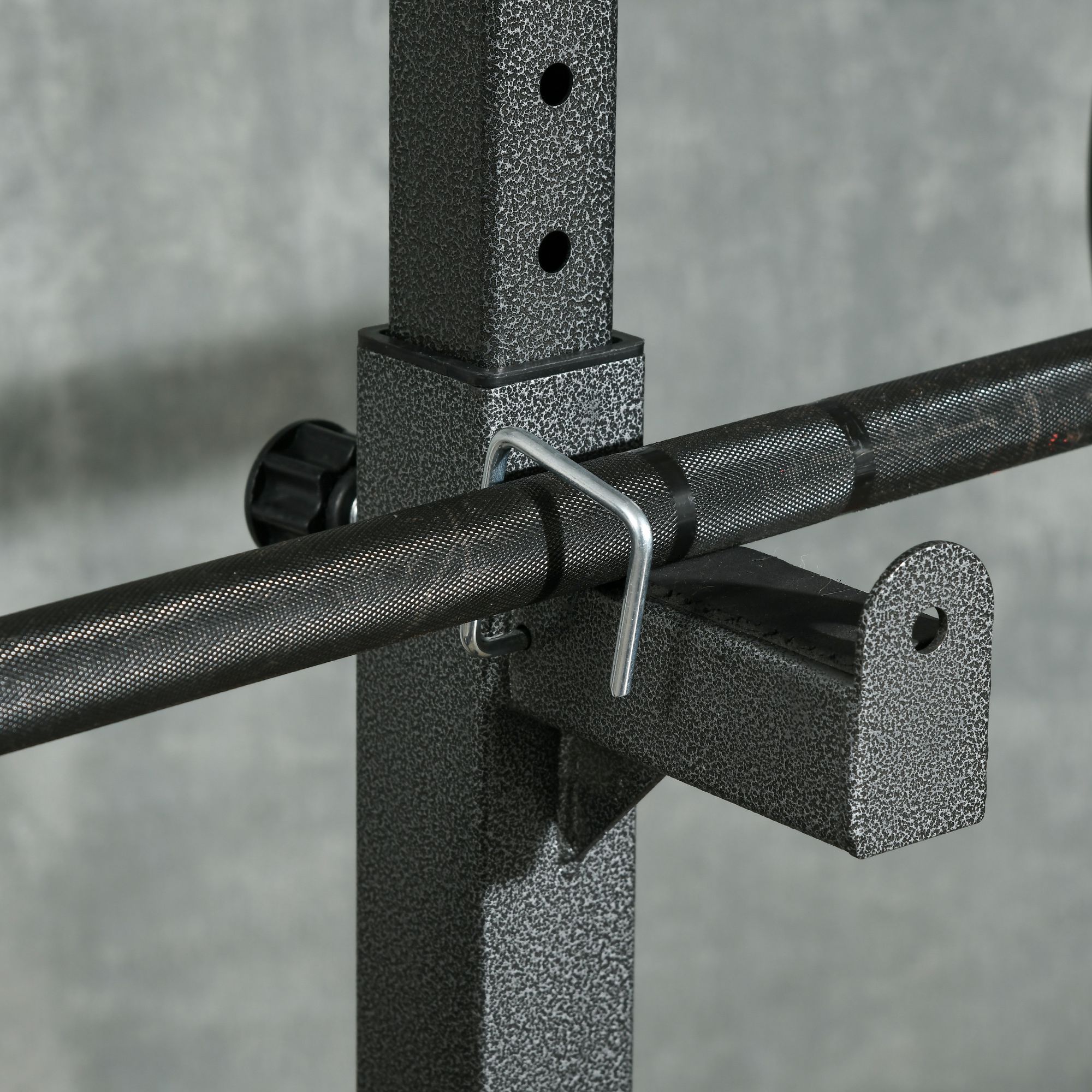 Heavy Duty Barbell Squat Rack, Adjustable and Multifunctional Weight ...