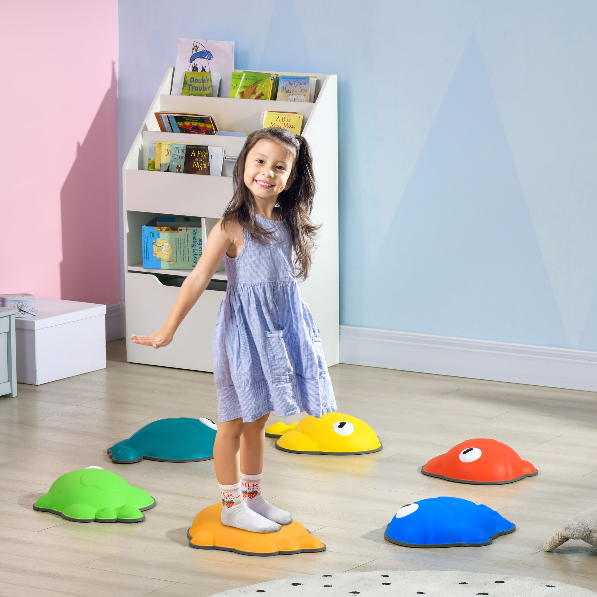 6 Pcs Balance Stepping Stones Kids for Sensory with Non-slip Edge ...