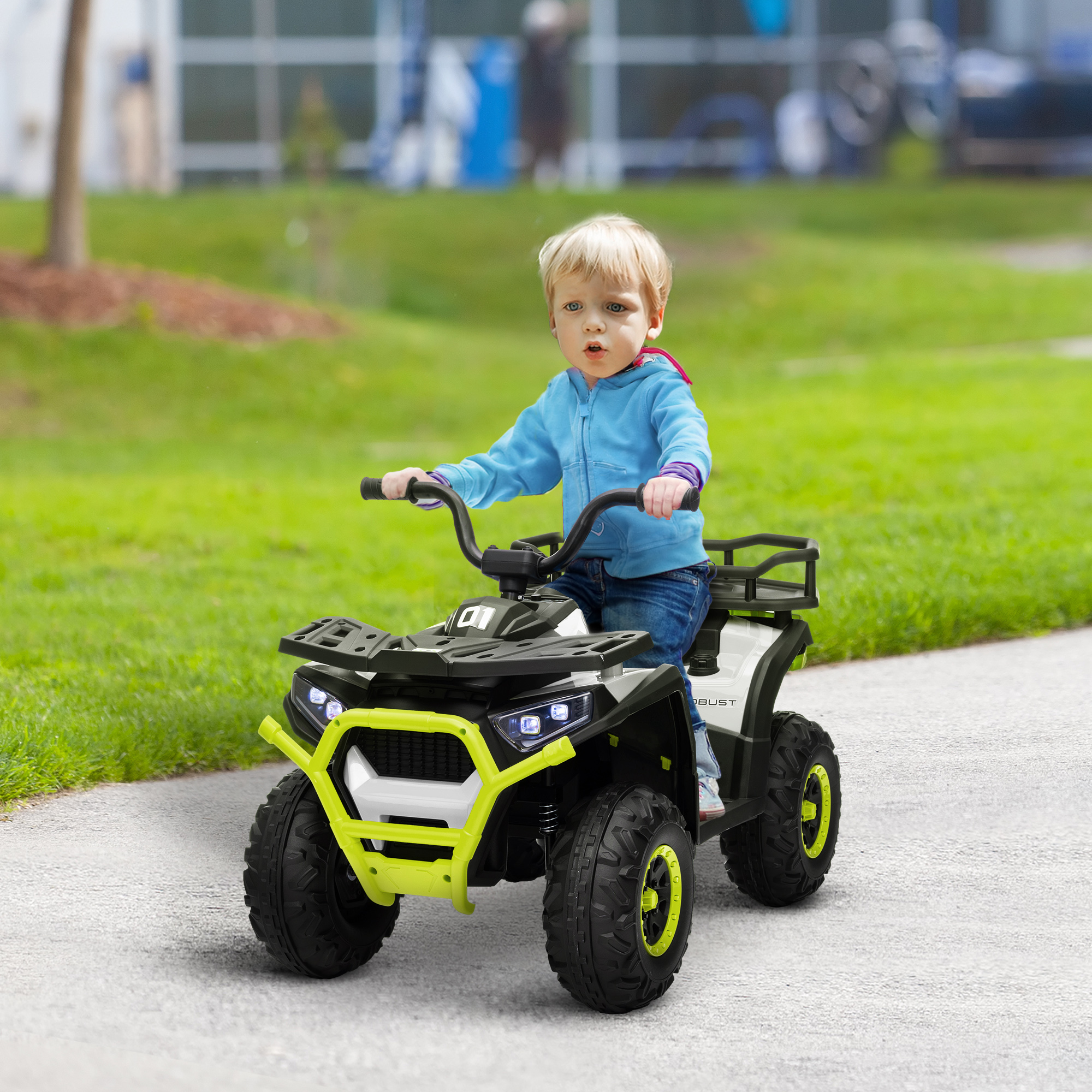 12V Kids Electric Ride on ATV, Battery Powered Quad Bike w/ Spring ...