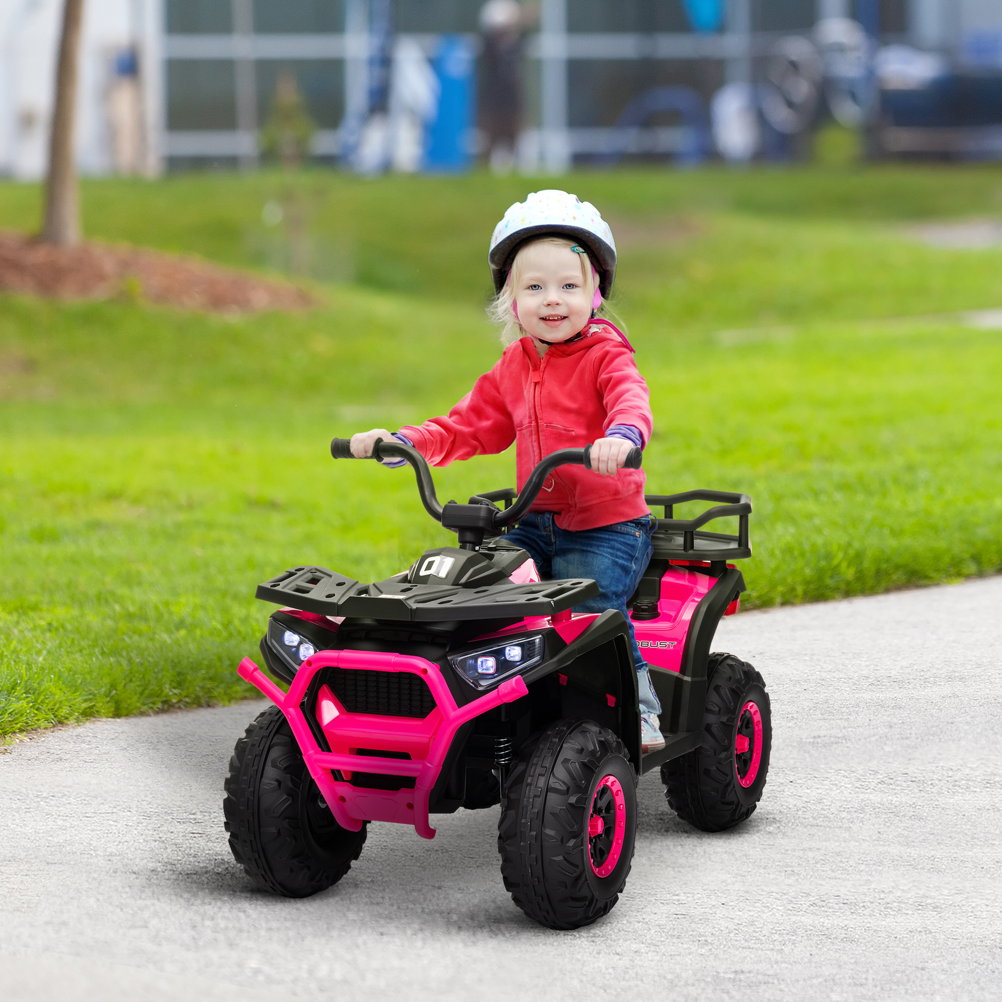 12V Kids Electric Ride on ATV, Battery Powered Quad Bike w/ Spring ...