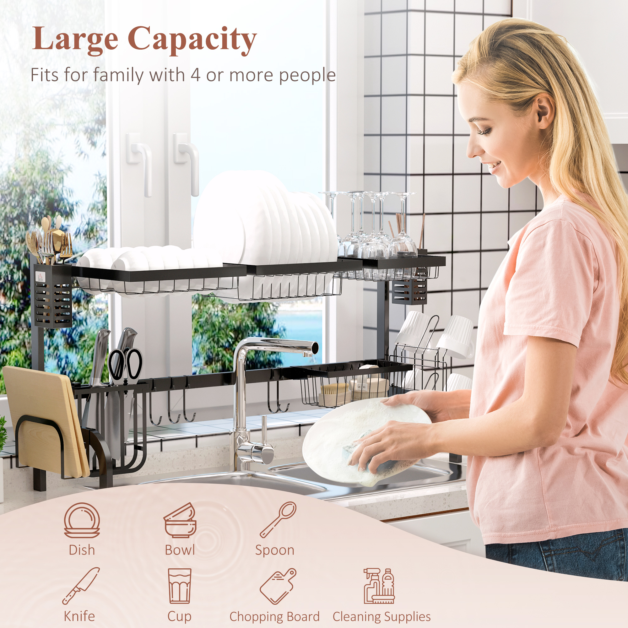 100cm Modular Over-Sink Drying Rack on Anglia Market