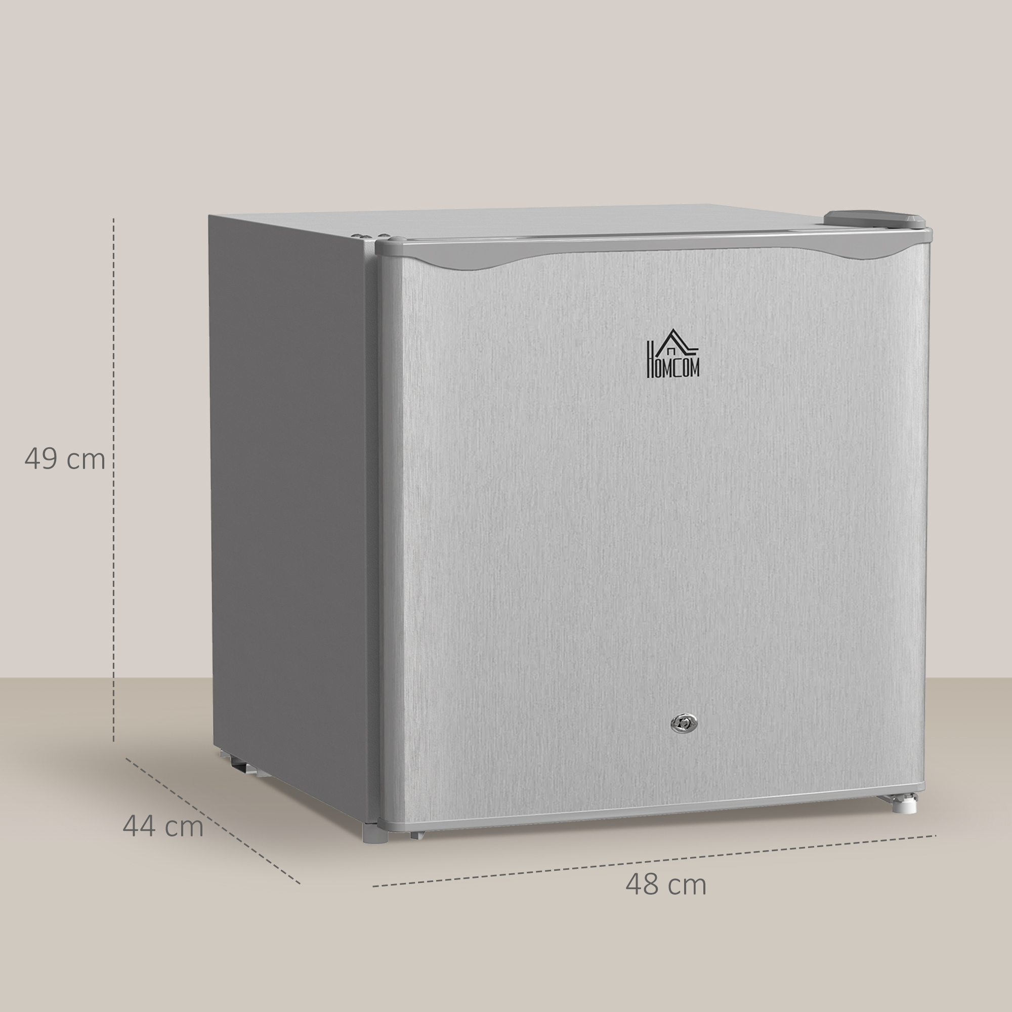 46 Litre Lockable Countertop Fridge - Grey on Anglia Market: Refrigerators